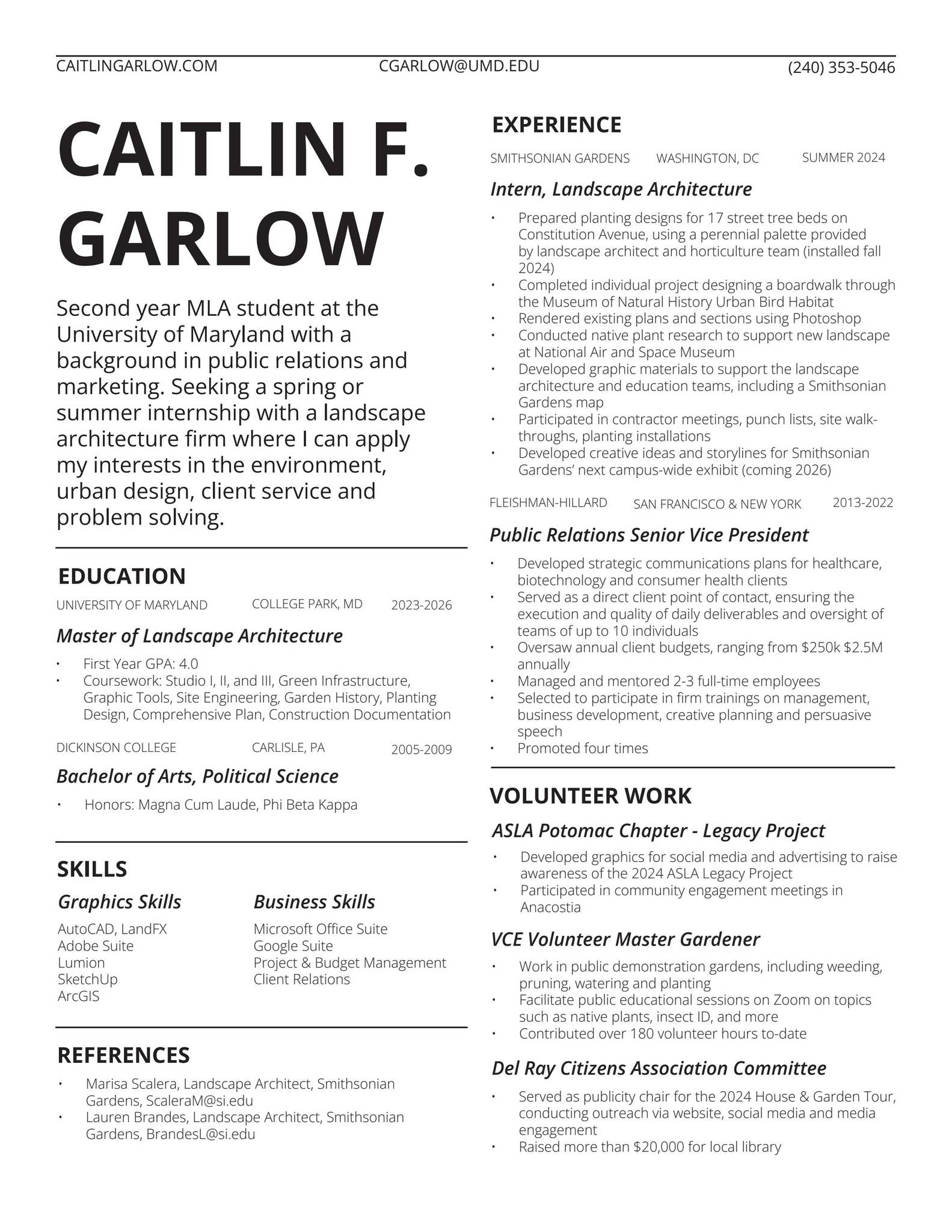 Caitlin Garlow Resume 2024 by caitlin-garlow - Issuu