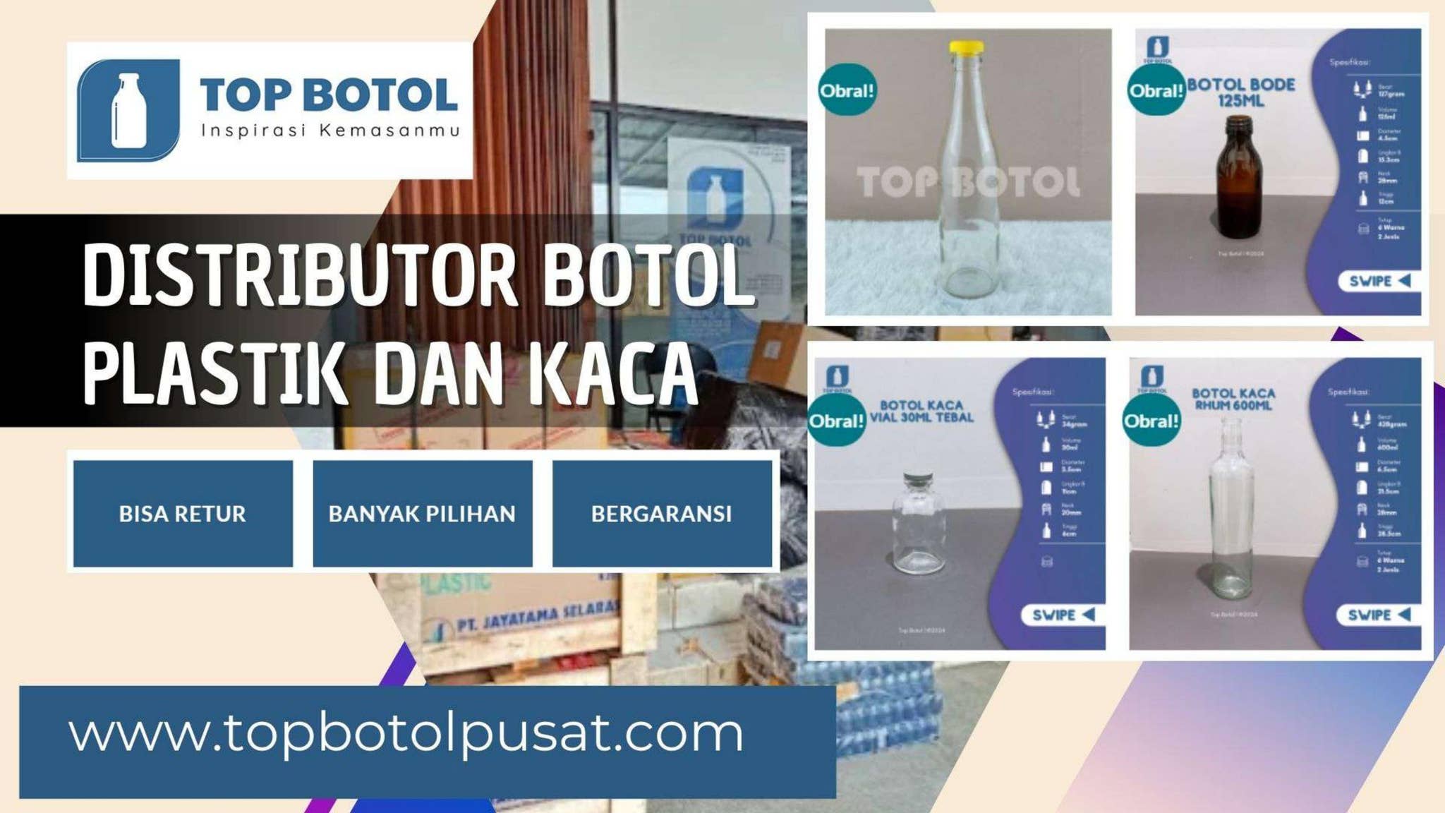 TLP/WA 0819-0590-3644 Distributor Botol Plastik dan Kaca Curug di ...