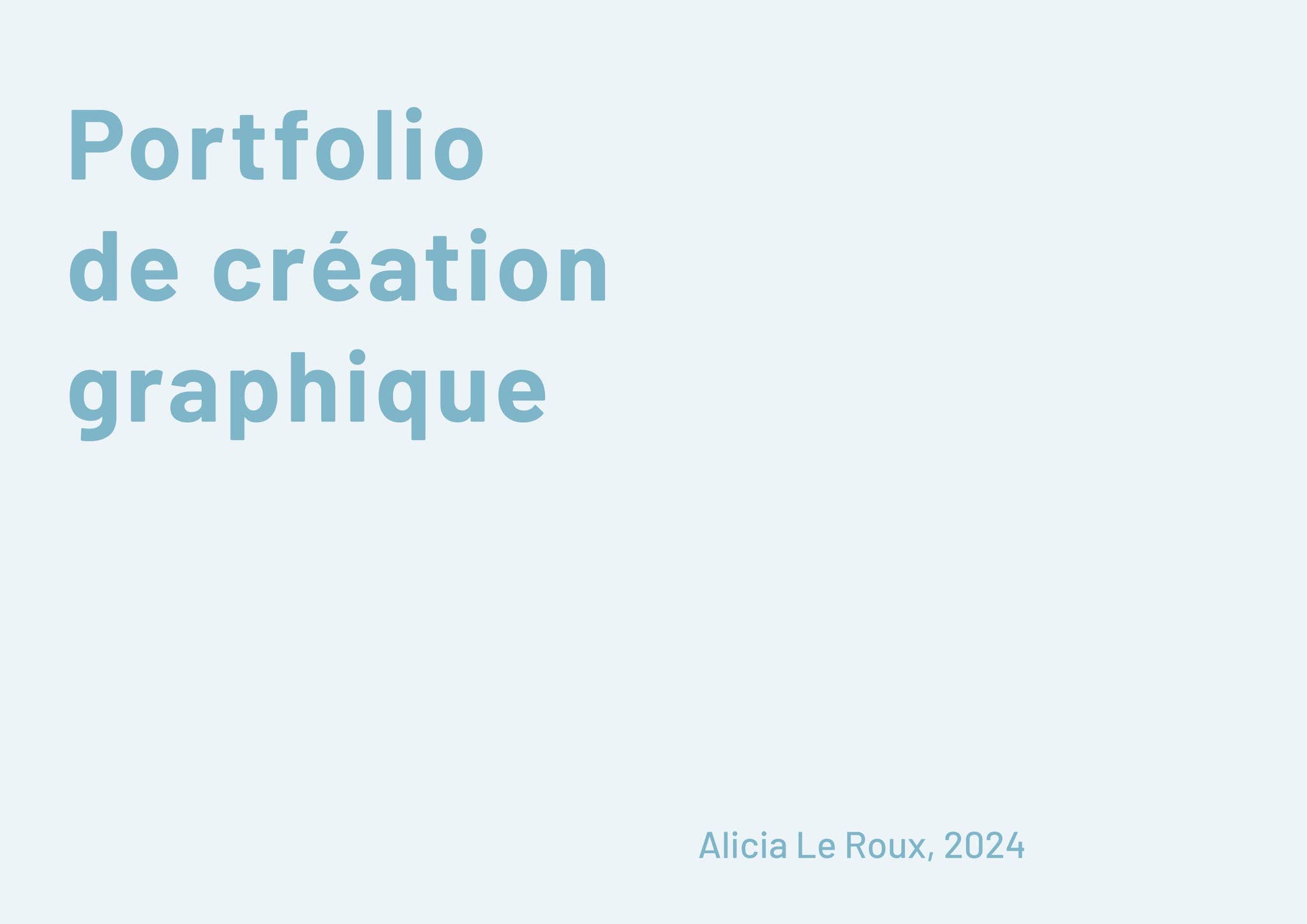 Portfolio du création graphique 2024 by Alicia Le Roux - Issuu