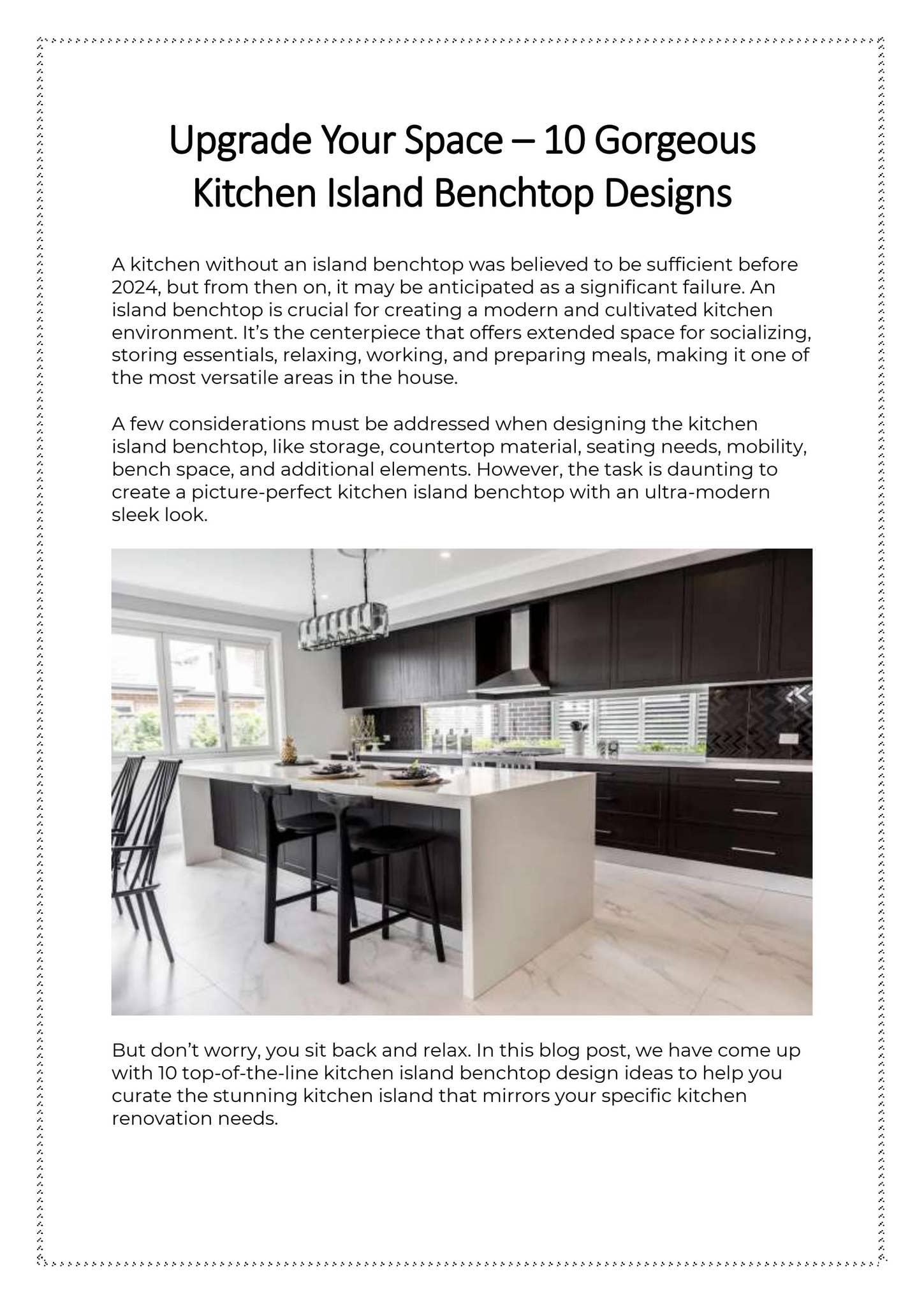 Upgrade Your Space – 10 Gorgeous Kitchen Island Benchtop Designs by ...