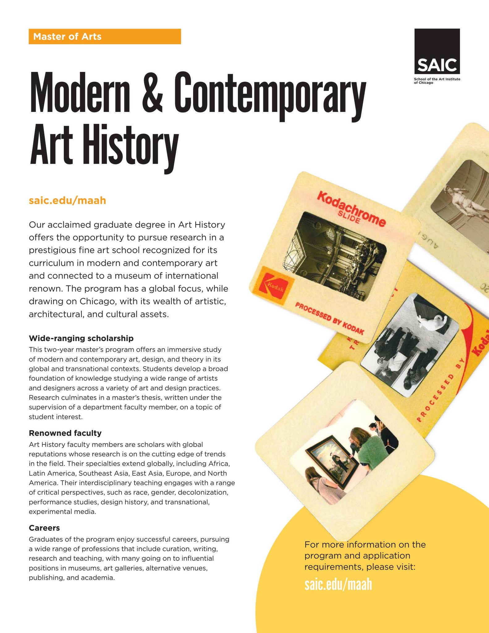 SAIC MA in Modern and Contemporary Art History Brochure by School of ...