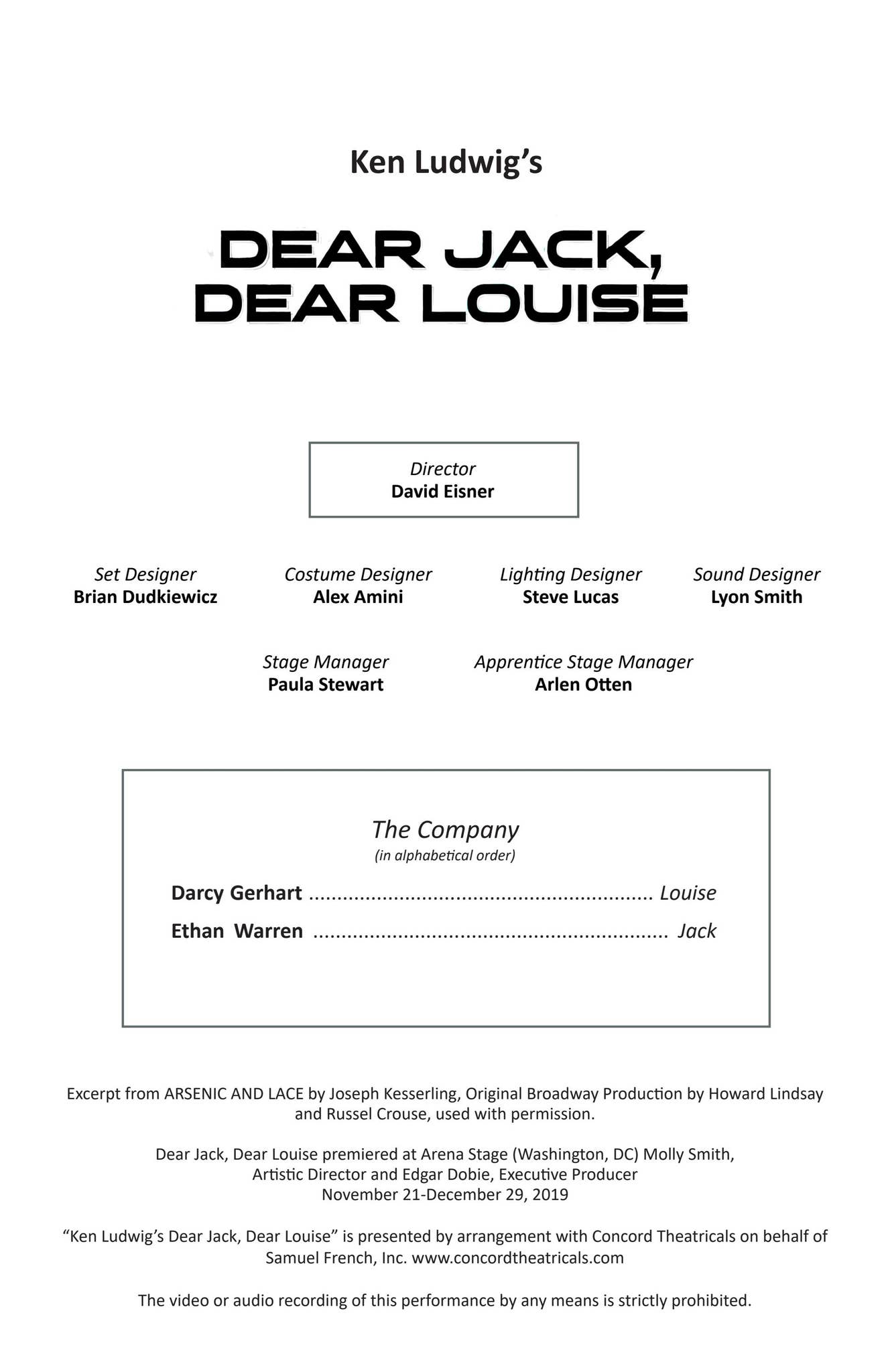 Dear Jack, Dear Louise - Hildebrand Schoolhouse Theatre St. Jacobs by ...