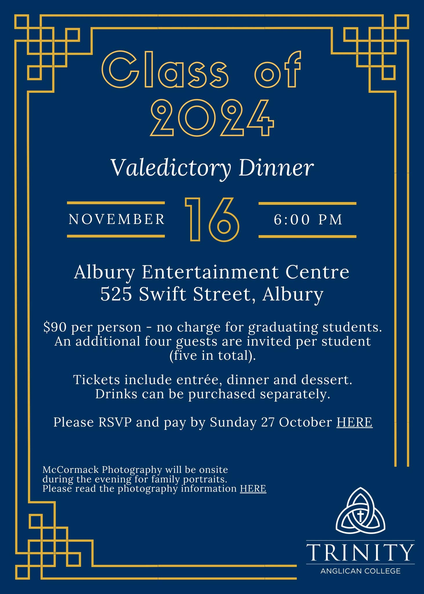 Year 12 Valedictory Invitation by trinityanglicancollege - Issuu