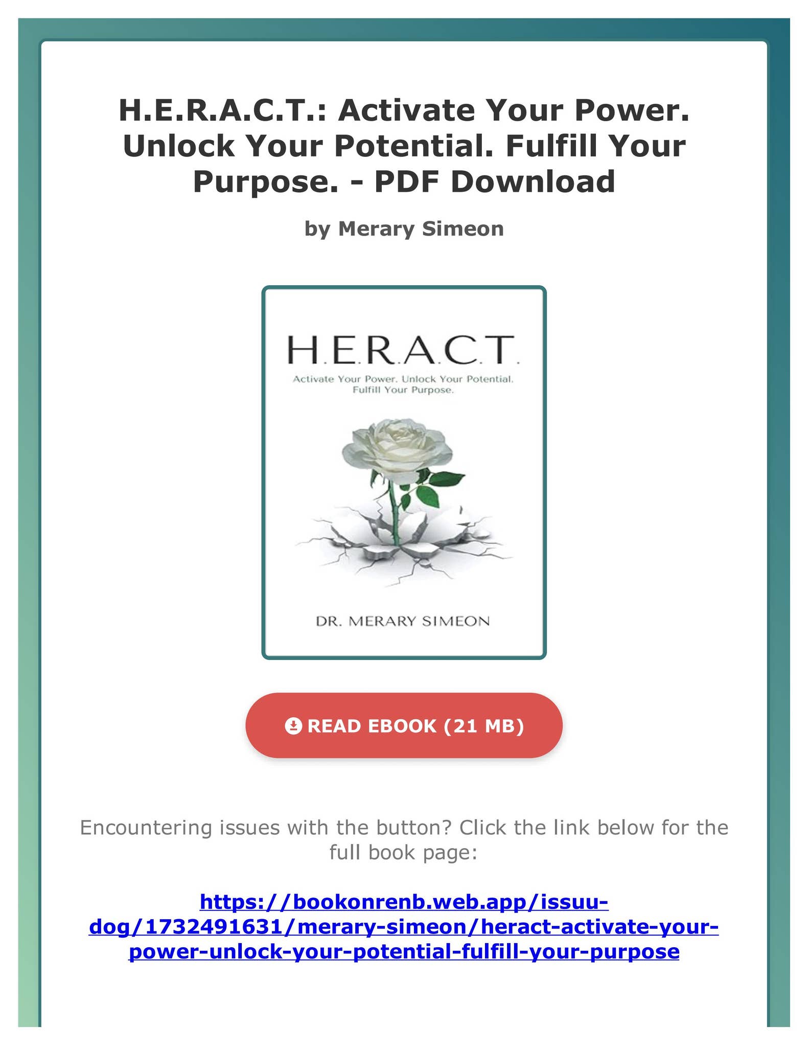 PDF H.E.R.A.C.T.: Activate Your Power. Unlock Your Potential. Fulfill ...