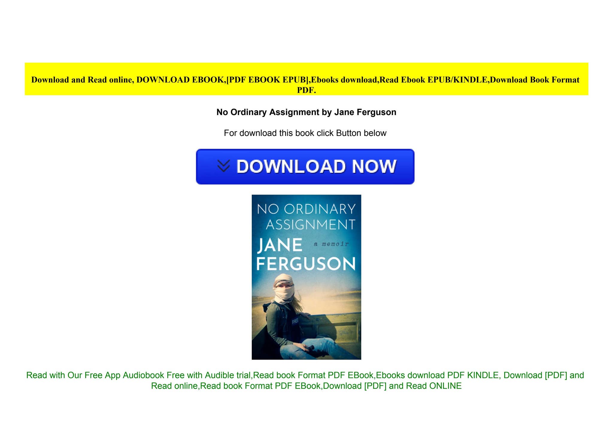 Read EBOOK ☑️ No Ordinary Assignment by Jane Ferguson by koalpaaam_read ...