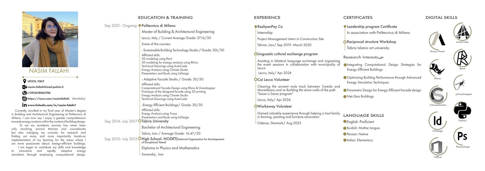 Nasim Fallahi- CV by Nasim Fa - Issuu