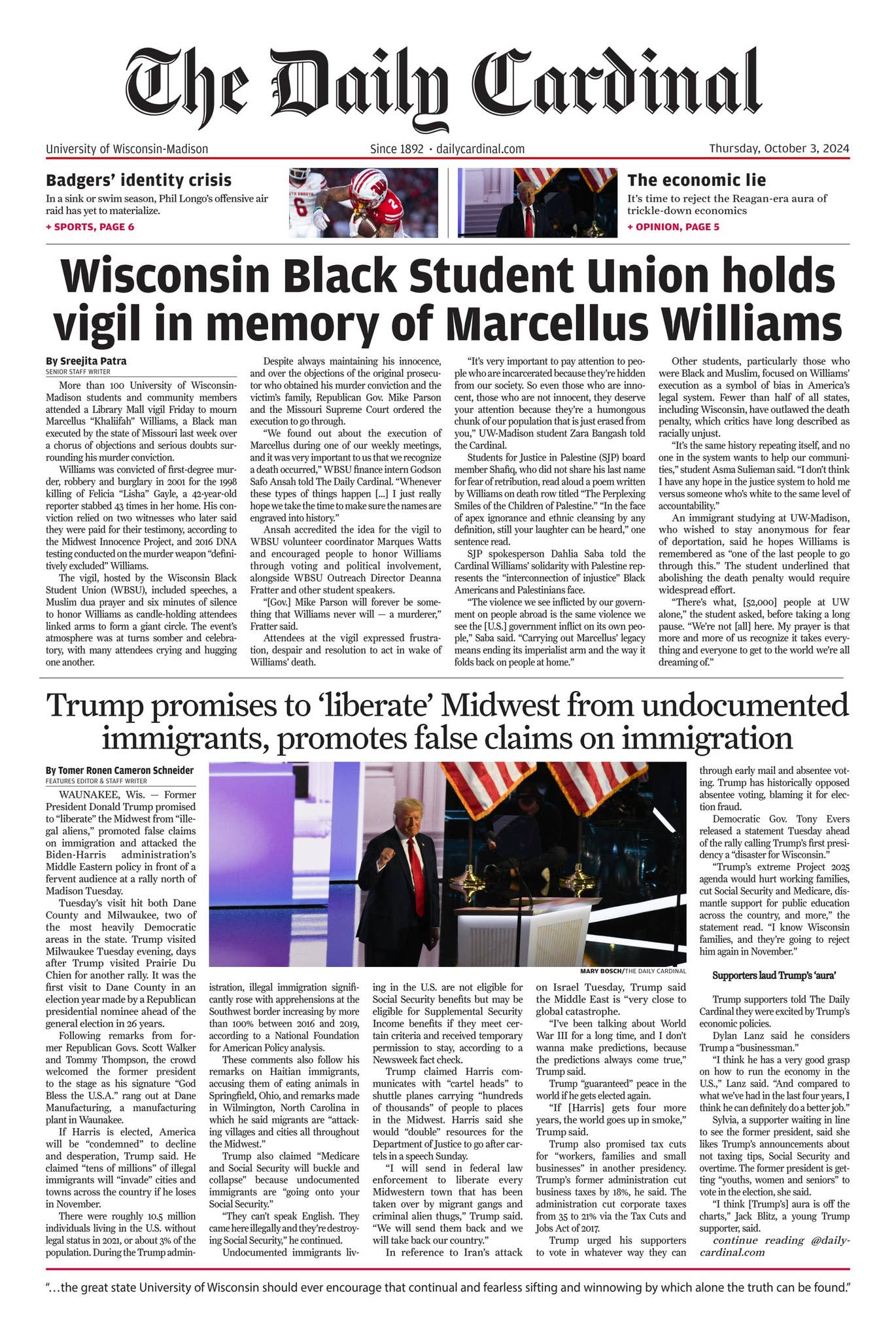 Thursday, October 3, 2024 - The Daily Cardinal by The Daily Cardinal ...