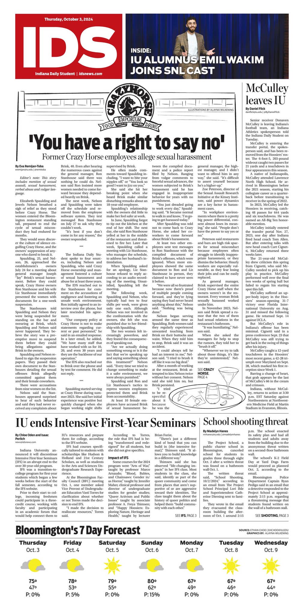 Indiana Daily Student - Thursday, Oct. 3, 2024 by Indiana Daily Student ...