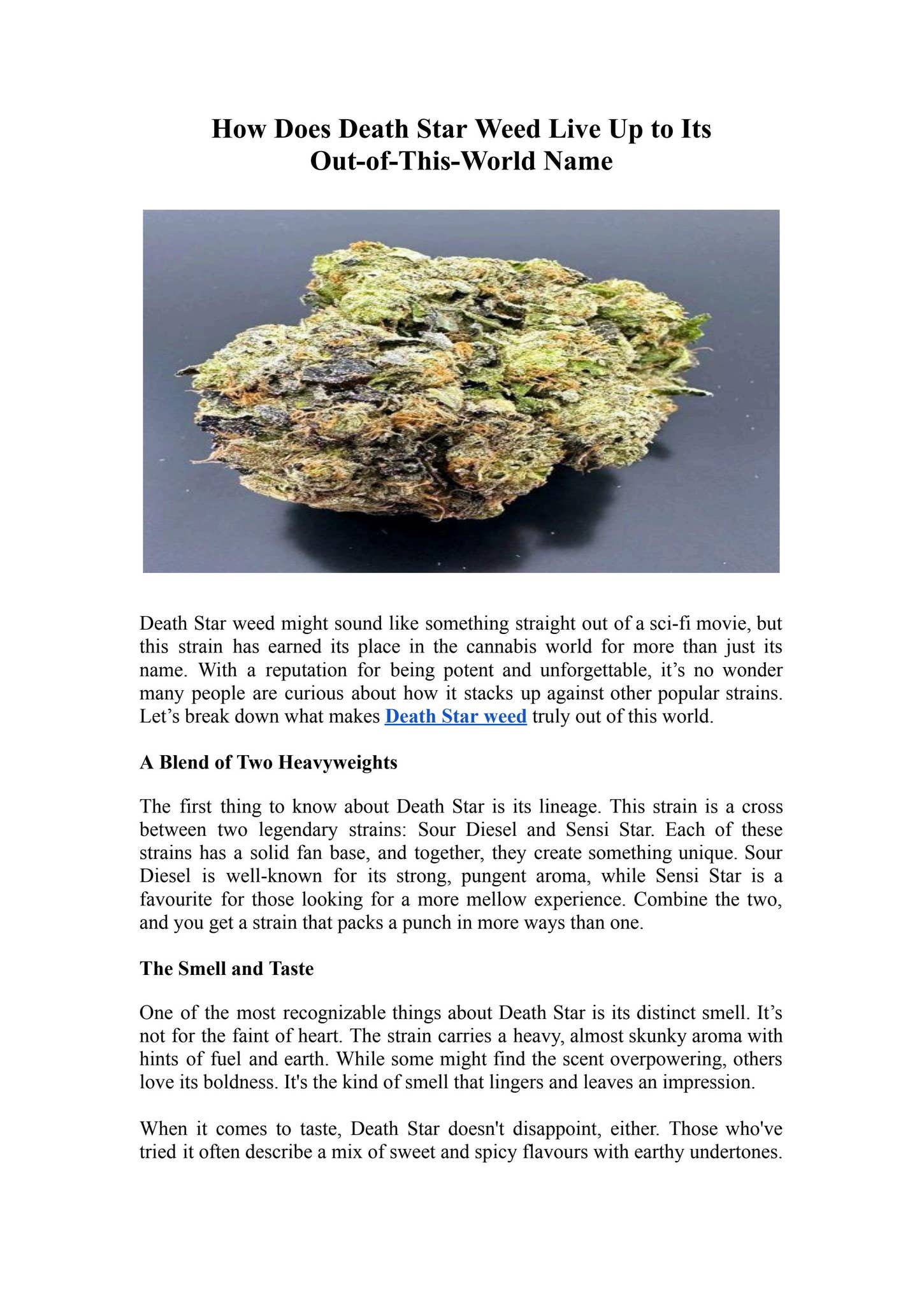 How Does Death Star Weed Live Up to Its Out-of-This-World Name? by Dank ...