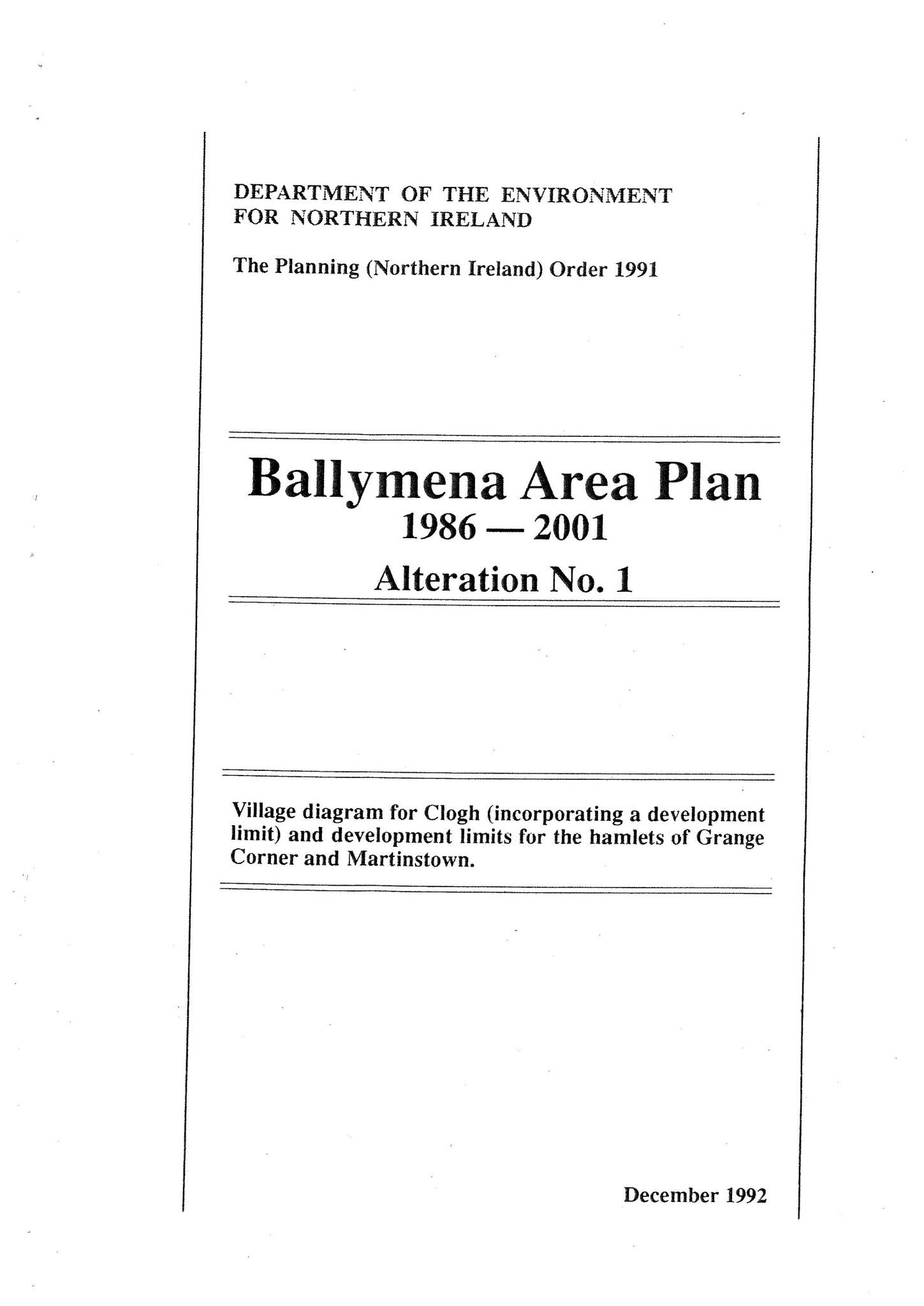 Ballymena Area Plan Alteration No. 1 by Mid and East Antrim Borough ...