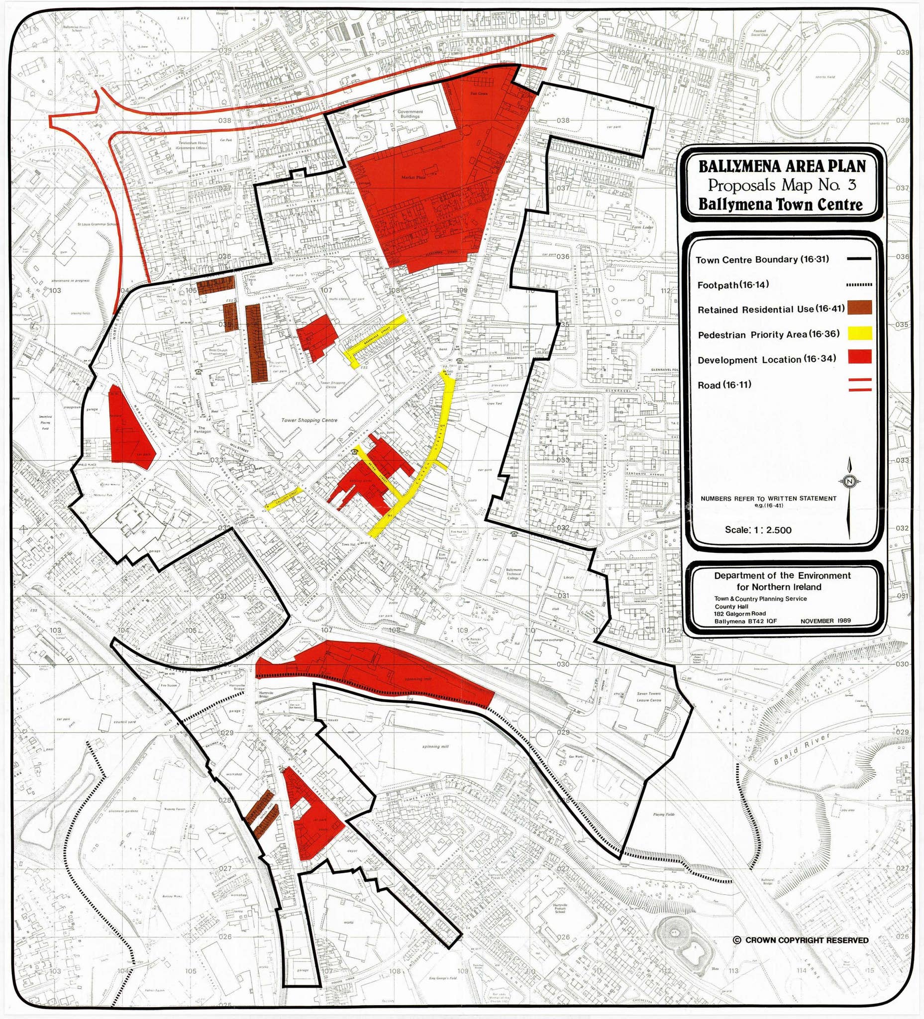 Ballymena Area Plan - Map 3 - Ballymena Town Centre by Mid and East ...
