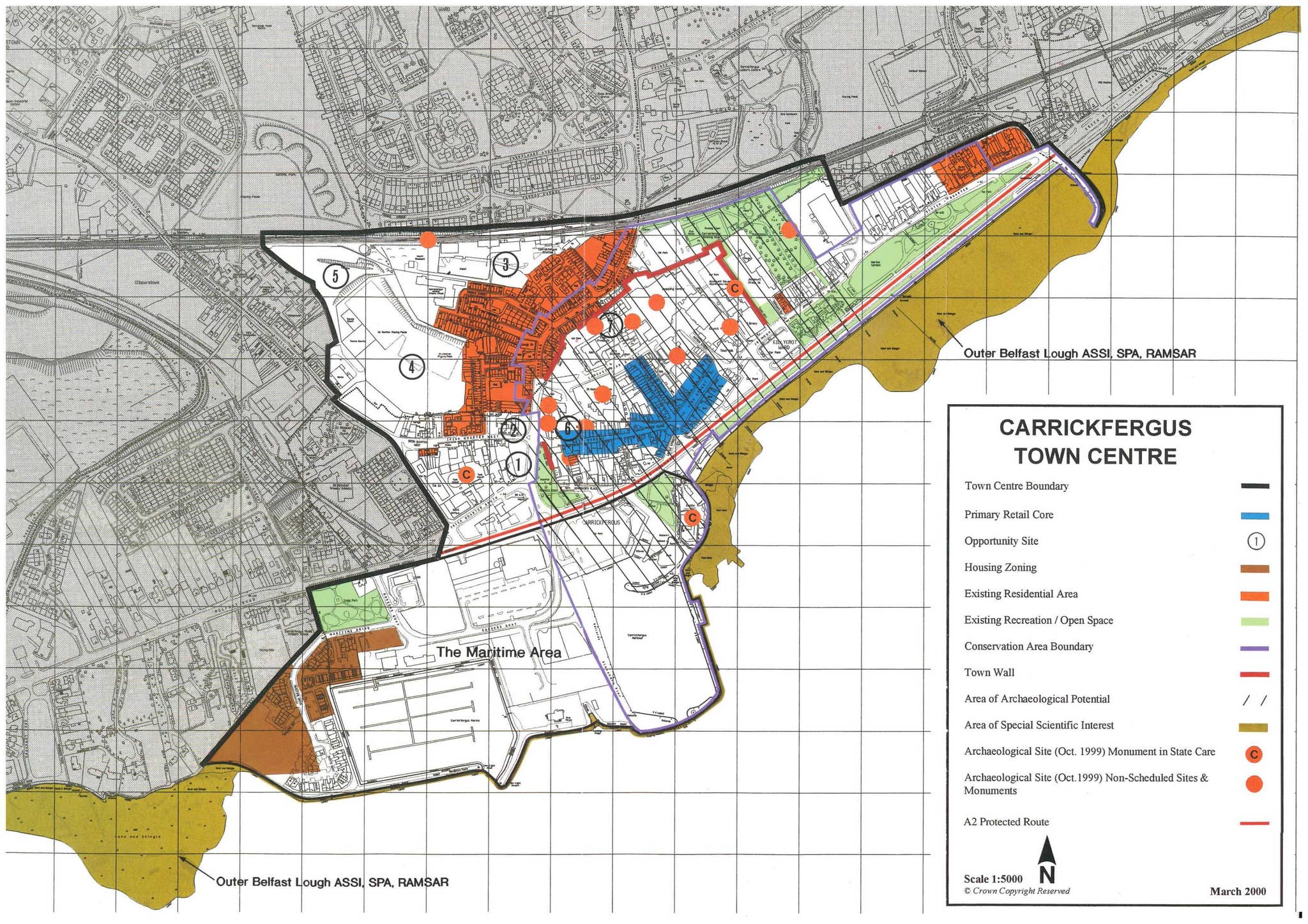 Carrickfergus Area Plan 2001 - Carrickfergus Town Centre Map by Mid and East Antrim Borough ...
