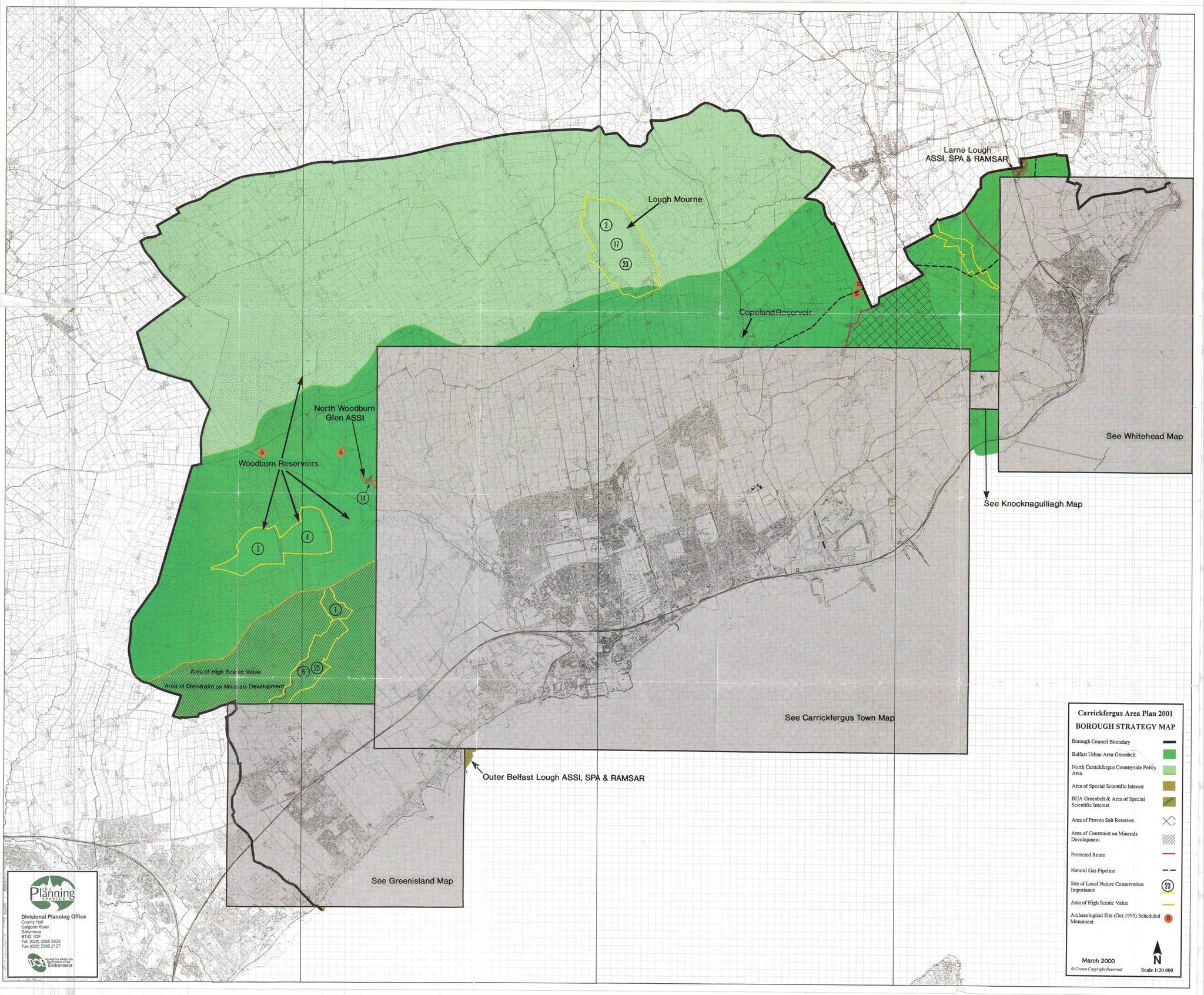 Carrickfergus Area Plan 2001 - Borough Strategy Map by Mid and East ...