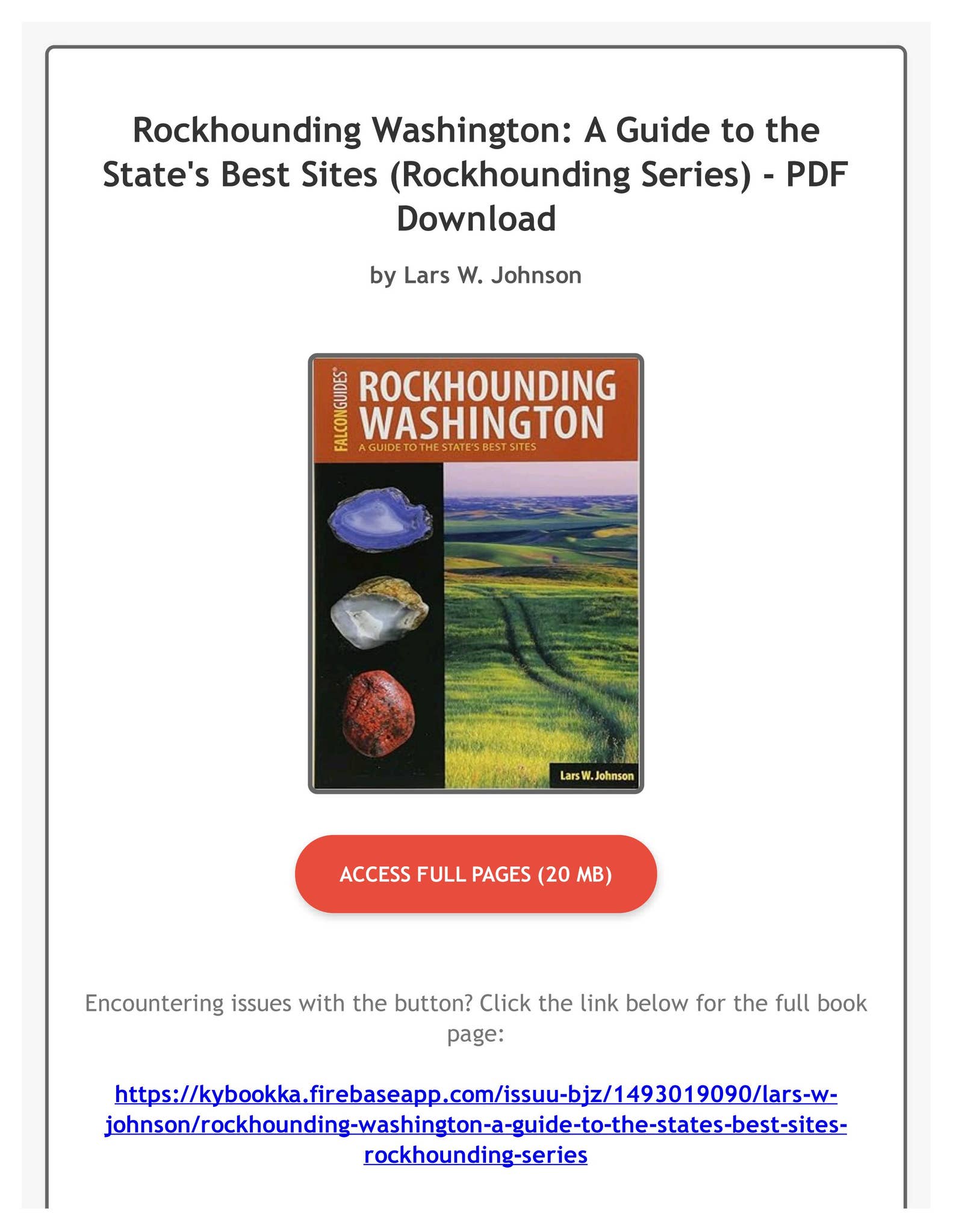 [PDF Rockhounding Washington: A Guide to the State's Best Sites ...