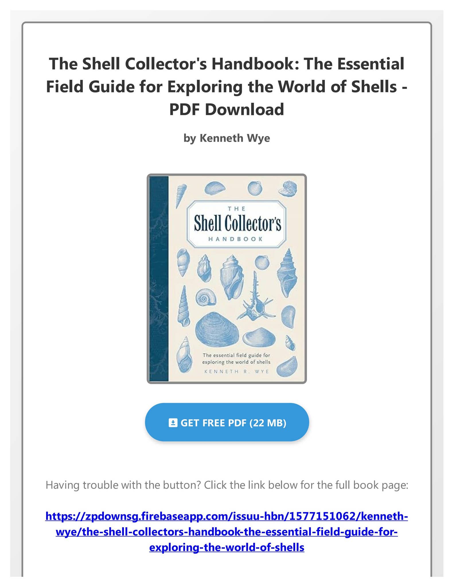 PDF The Shell Collector's Handbook: The Essential Field Guide for ...