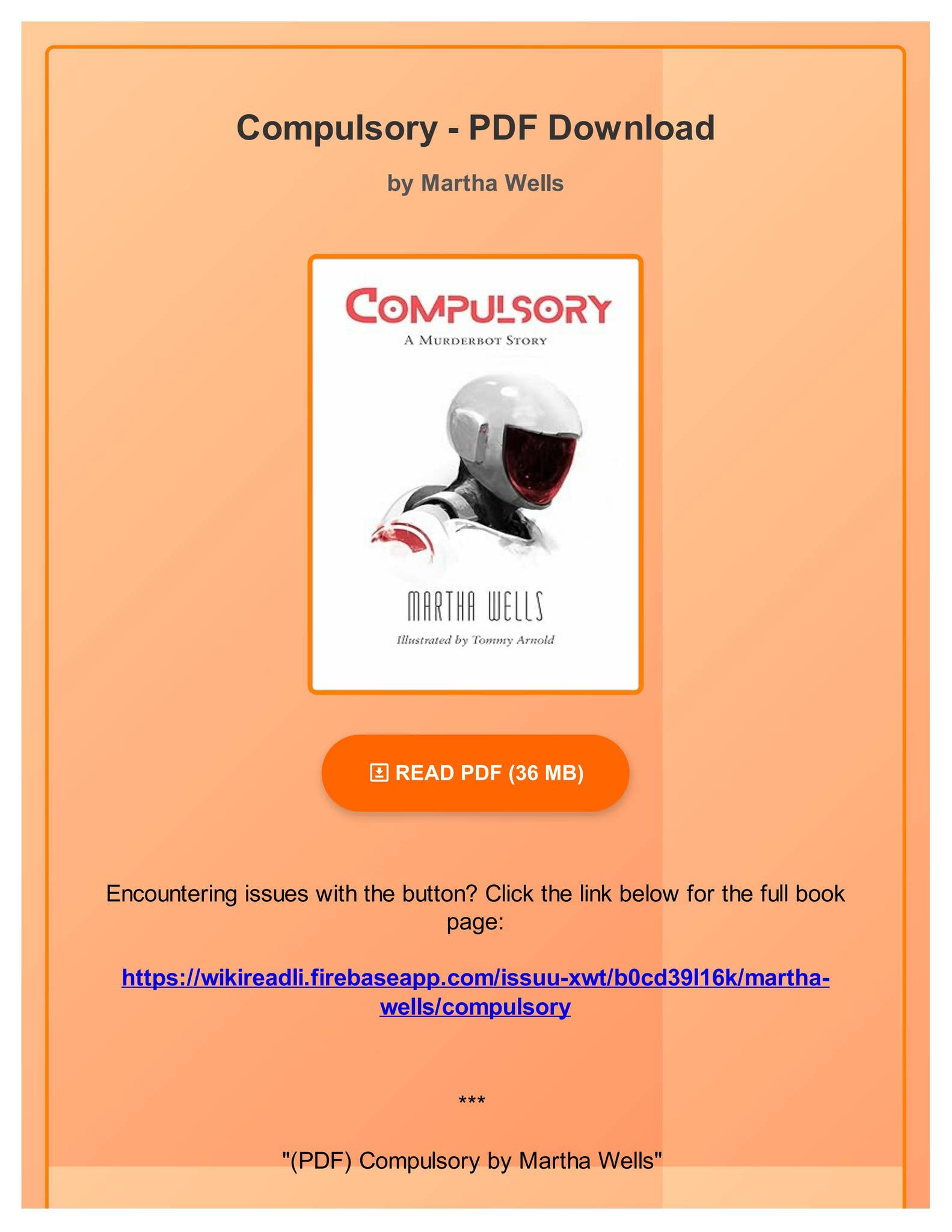 (PDF) Compulsory by Martha Wells by KaelynOrtizgc - Issuu