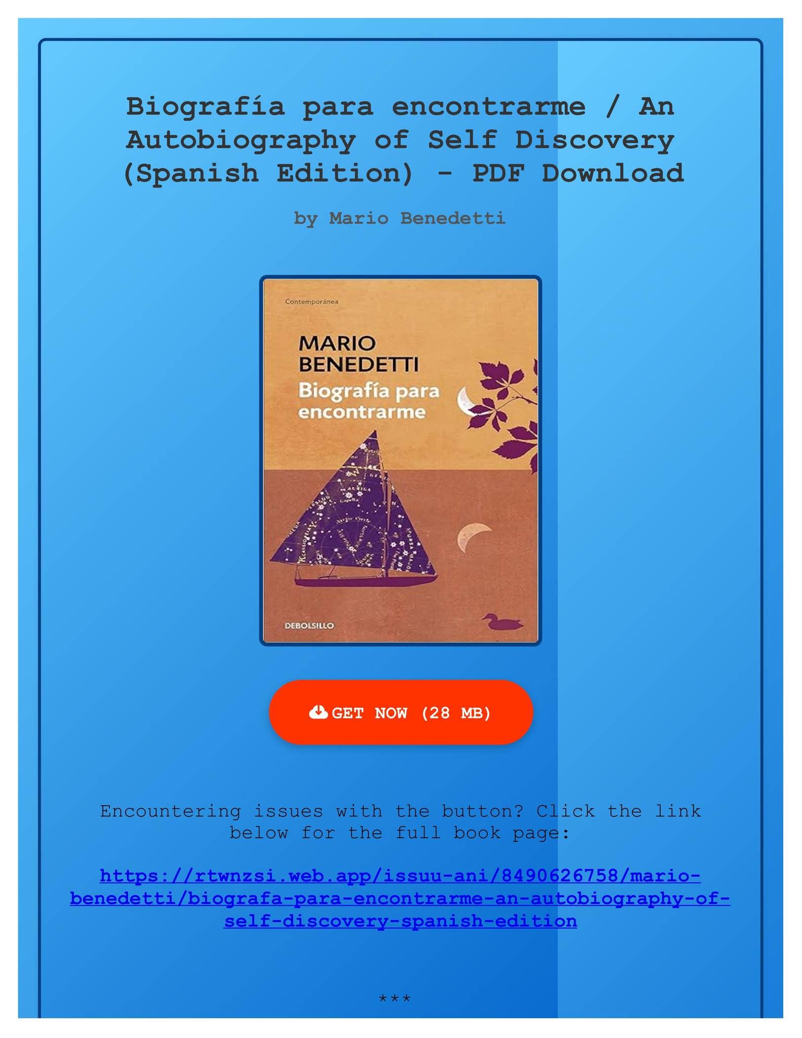 FREE PDF Biografía para encontrarme / An Autobiography of Self ...