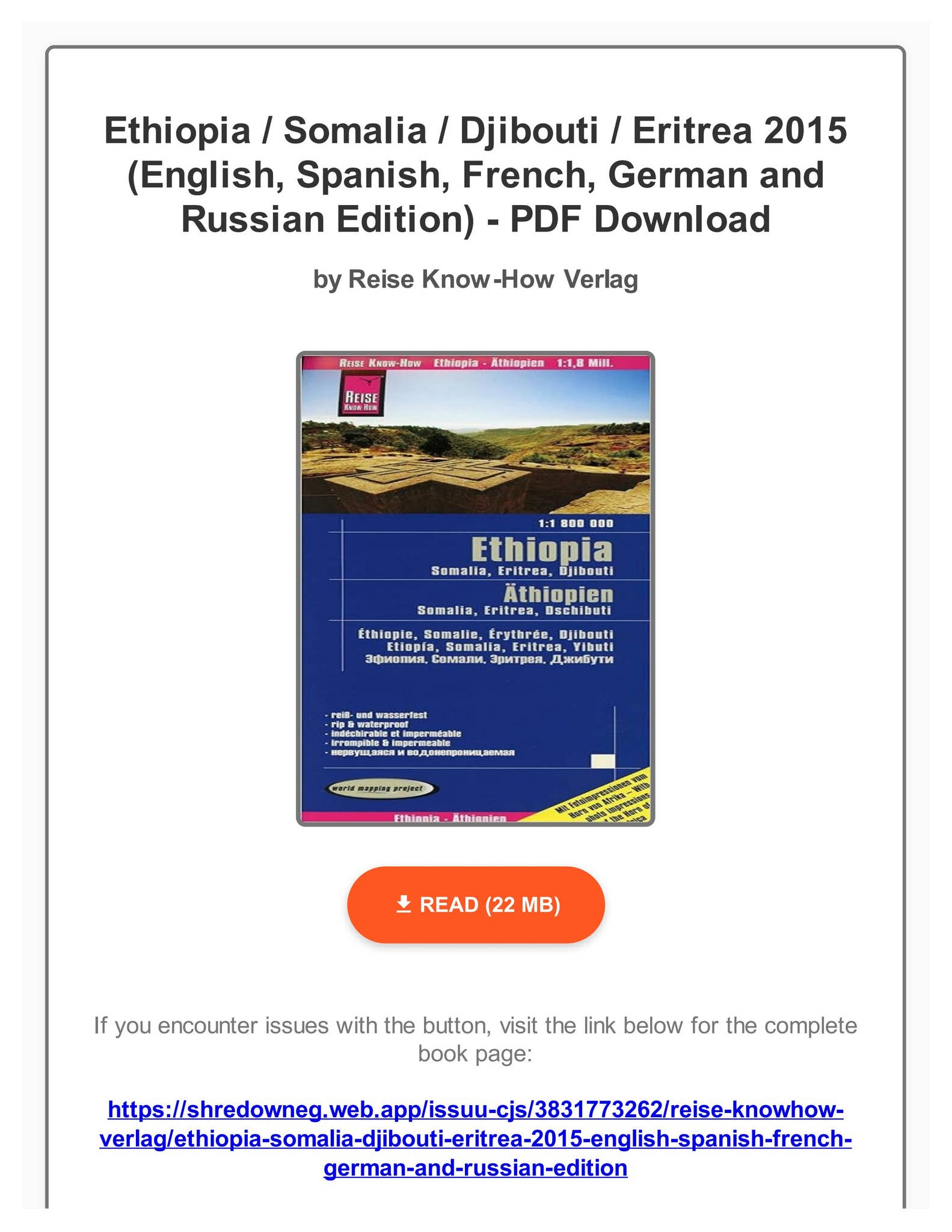 (PDF) eBOOK Ethiopia / Somalia / Djibouti / Eritrea 2015 (English ...