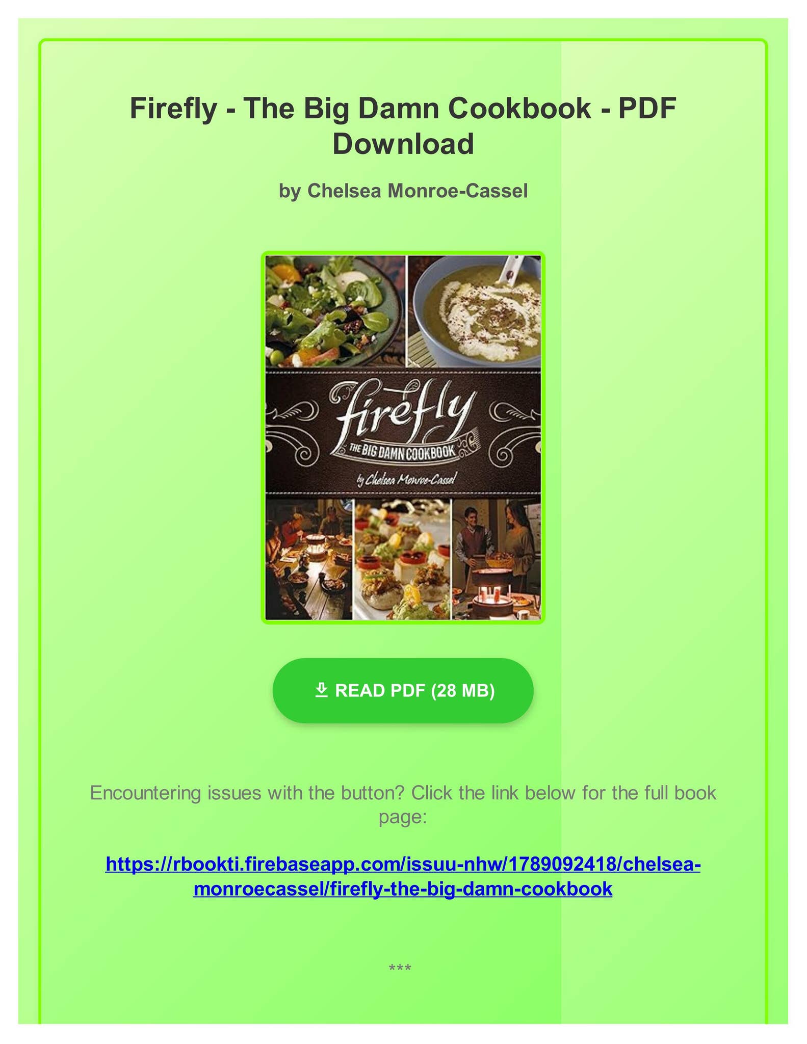 Ebook Firefly - The Big Damn Cookbook by Chelsea Monroe-Cassel by ...