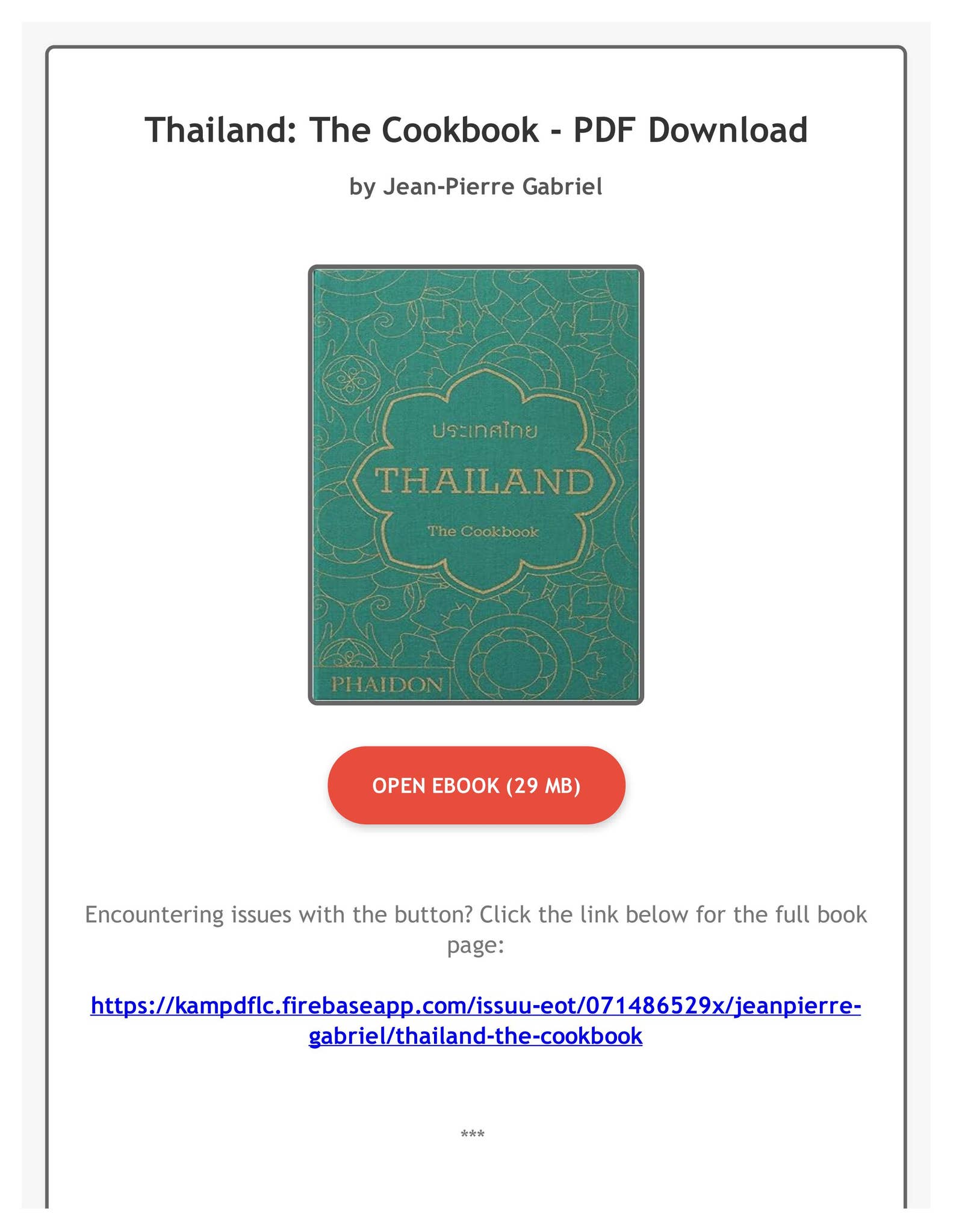 EBOOK Thailand: The Cookbook by Jean-Pierre Gabriel by ReinaKesslerxb ...