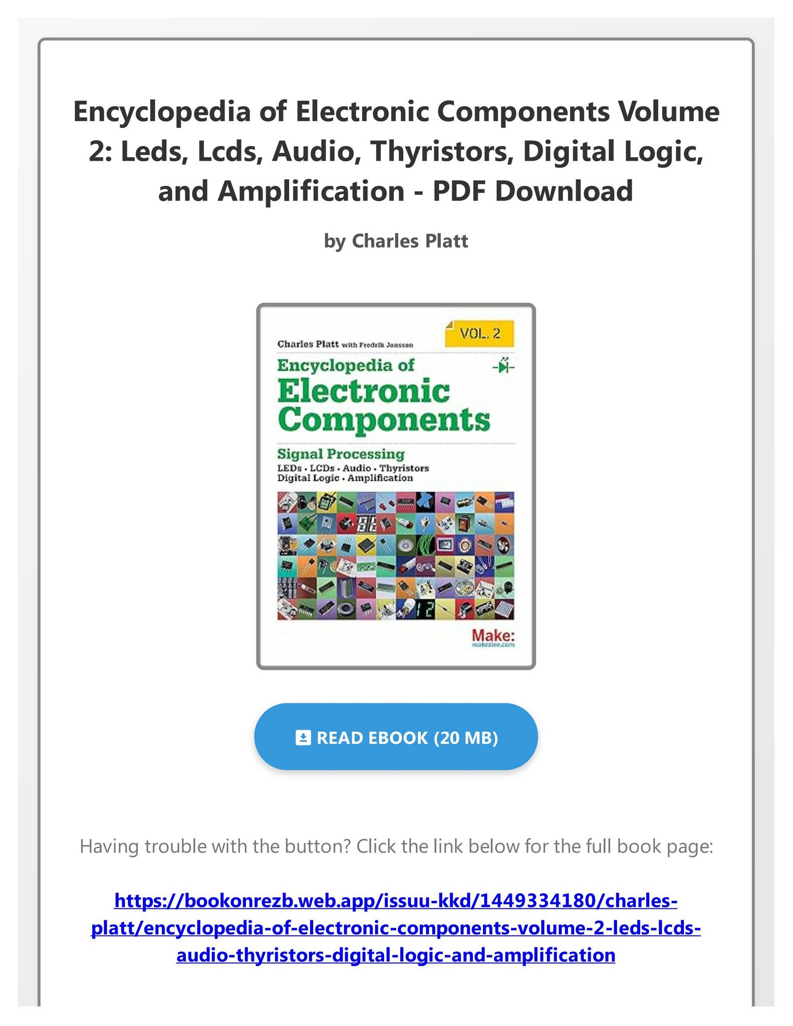 PDF PDF Encyclopedia of Electronic Components Volume 2: Leds, Lcds ...