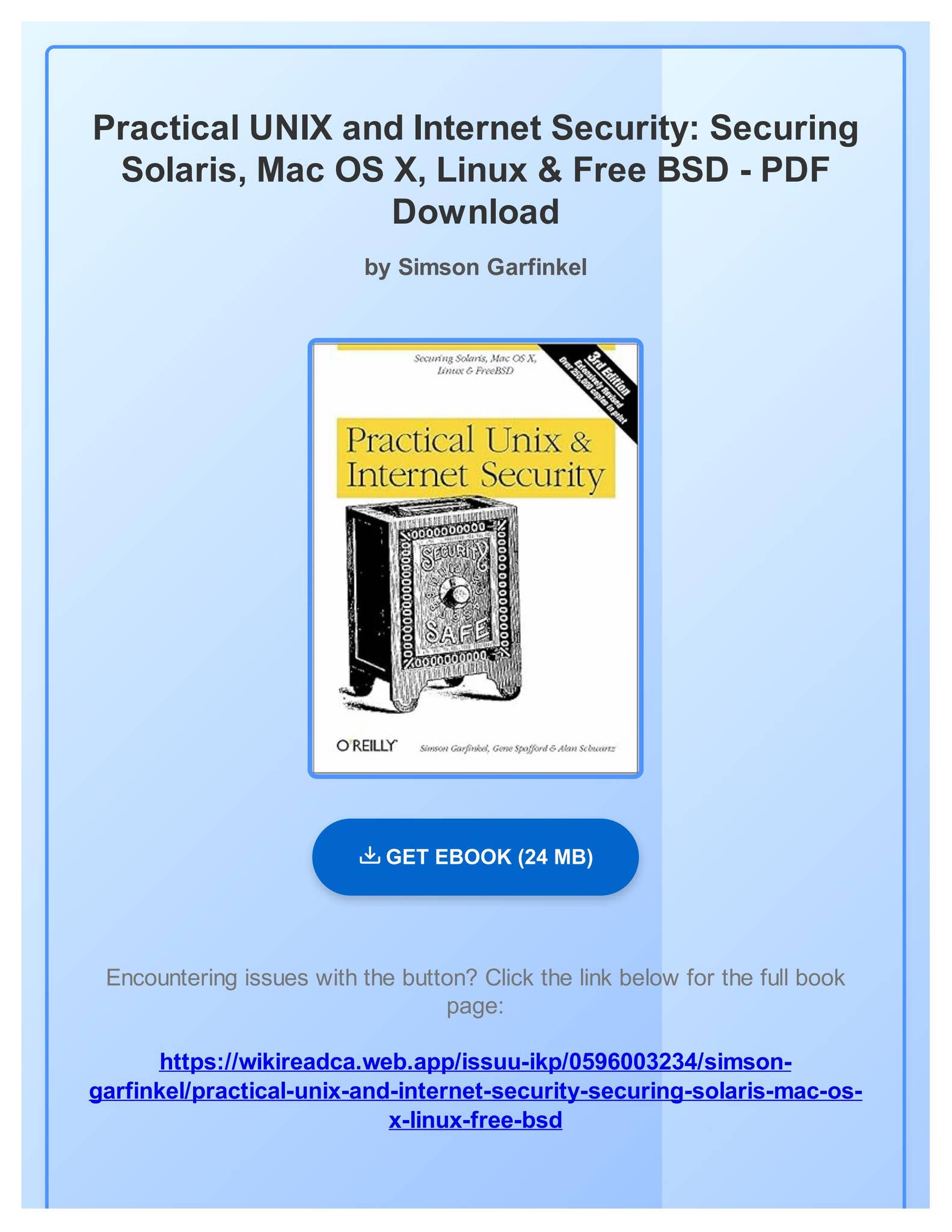 (PDF Free) Practical UNIX and Internet Security: Securing Solaris, Mac OS X, Linux & Free BSD by ...