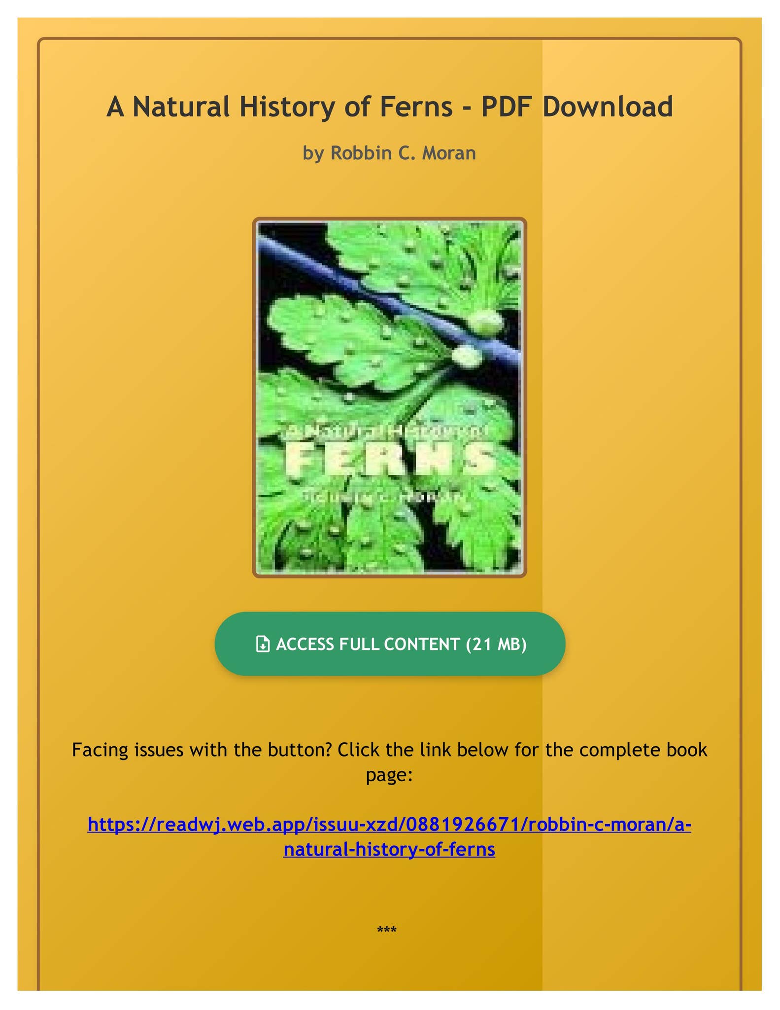 (PDF Ebook) A Natural History of Ferns by Robbin C. Moran by ...