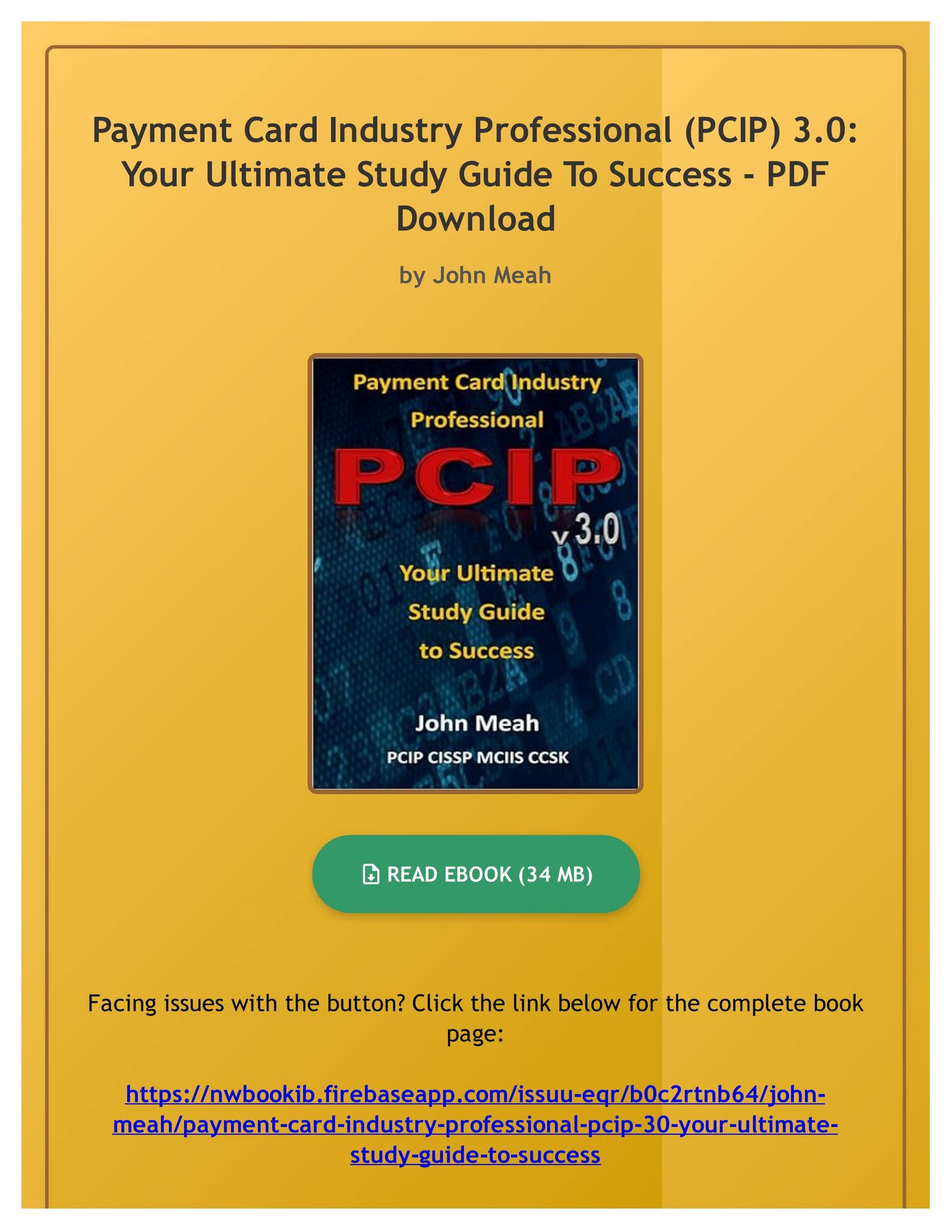 PDF Payment Card Industry Professional (PCIP) 3.0: Your Ultimate Study ...