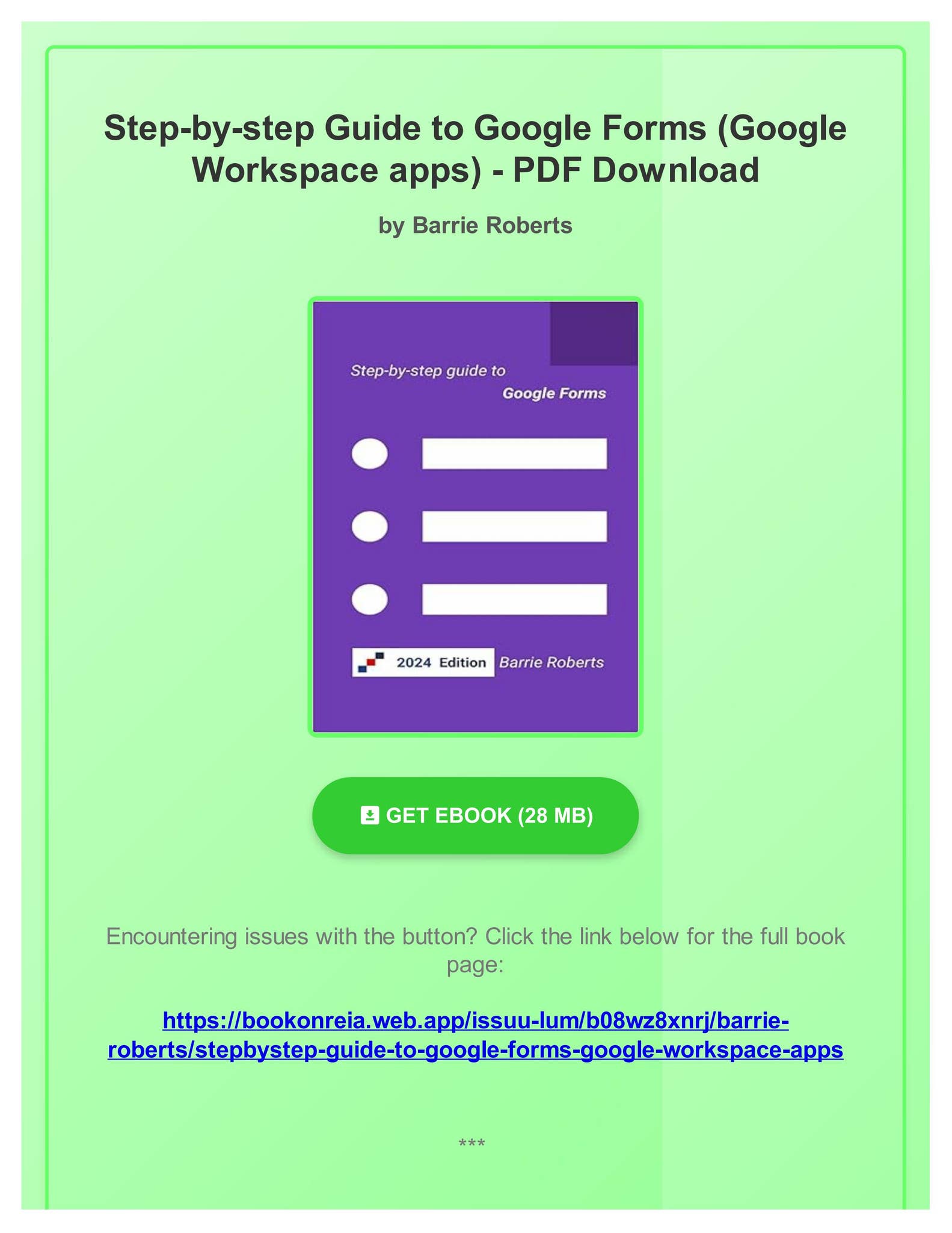 PDF Step-by-step Guide to Google Forms (Google Workspace apps) by ...