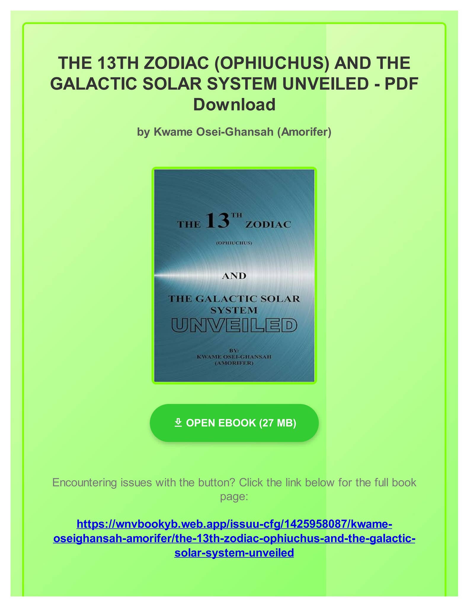 [PDF) THE 13TH ZODIAC (OPHIUCHUS) AND THE GALACTIC SOLAR SYSTEM ...