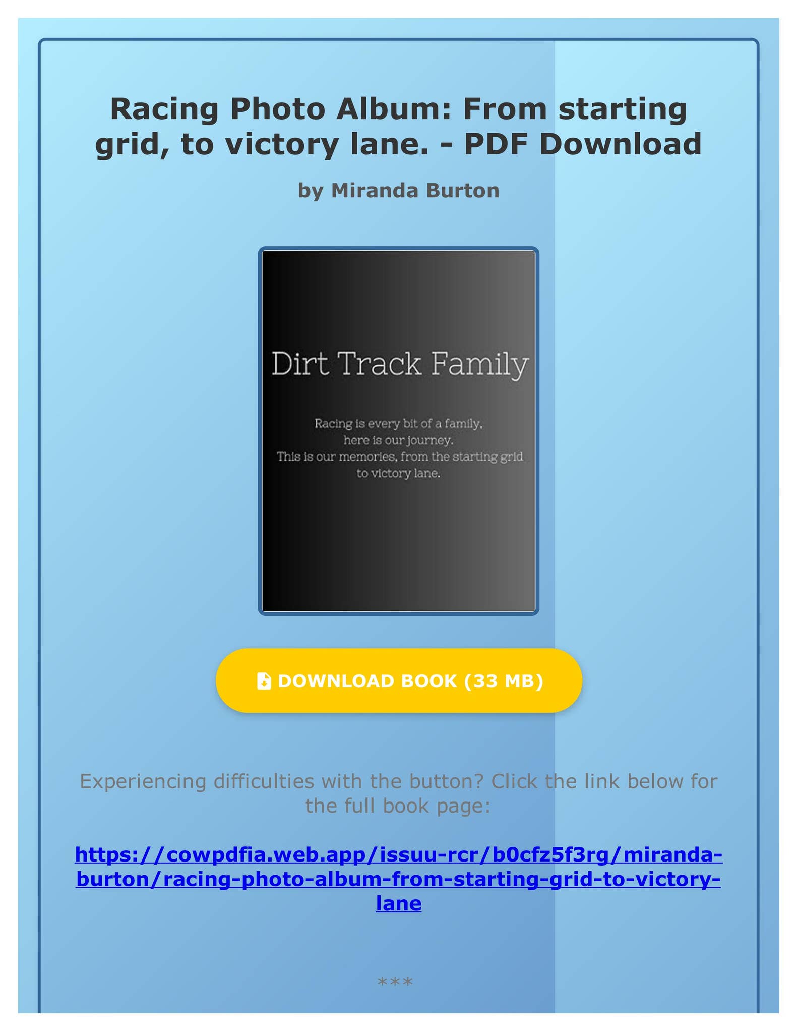 (PDF) Racing Photo Album: From starting grid, to victory lane. by ...