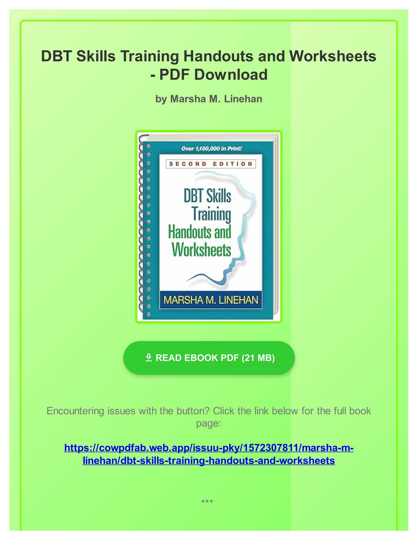 PDF DBT Skills Training Handouts and Worksheets by Marsha M. Linehan by ...