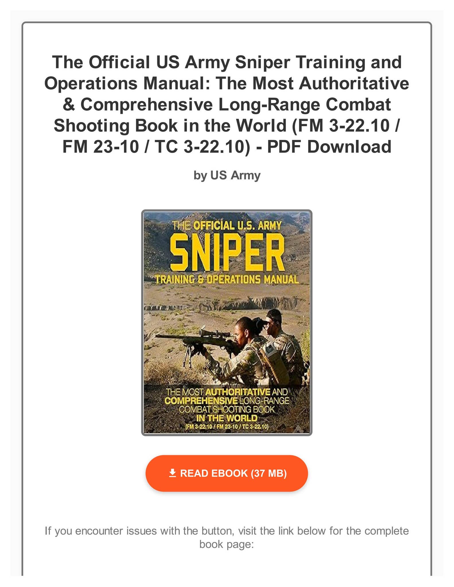 (PDF) eBOOK The Official US Army Sniper Training and Operations Manual ...