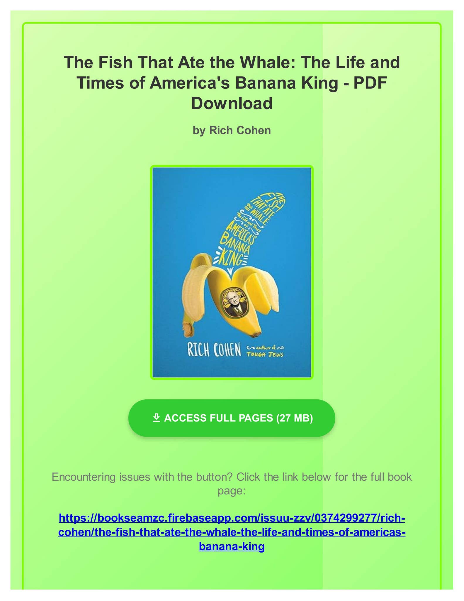 PDF Free The Fish That Ate the Whale: The Life and Times of America's ...