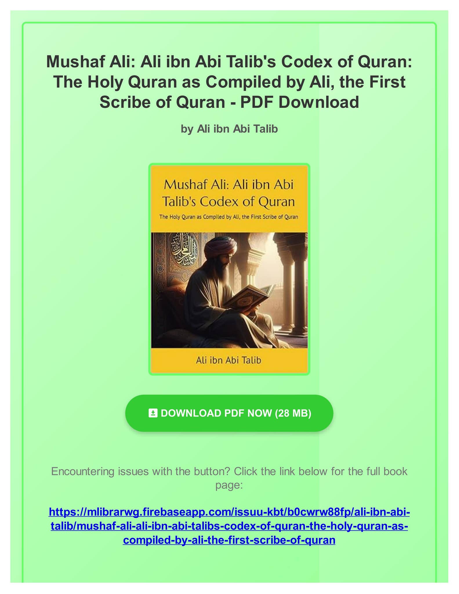 Ebook Mushaf Ali: Ali ibn Abi Talib's Codex of Quran: The Holy Quran as ...