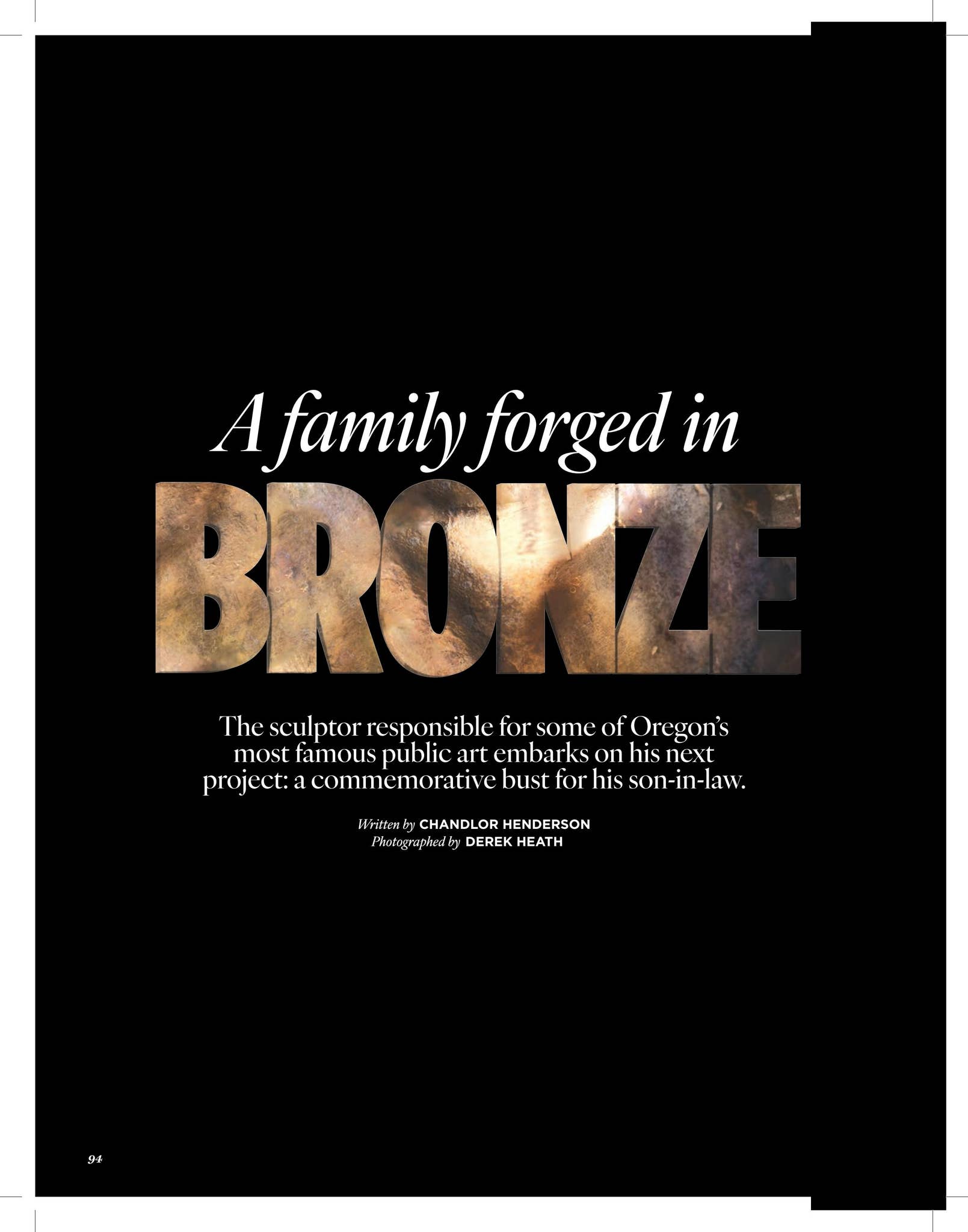 A family forget in Bronze by Chandlor “Jimmy Bass” Henderson - Issuu