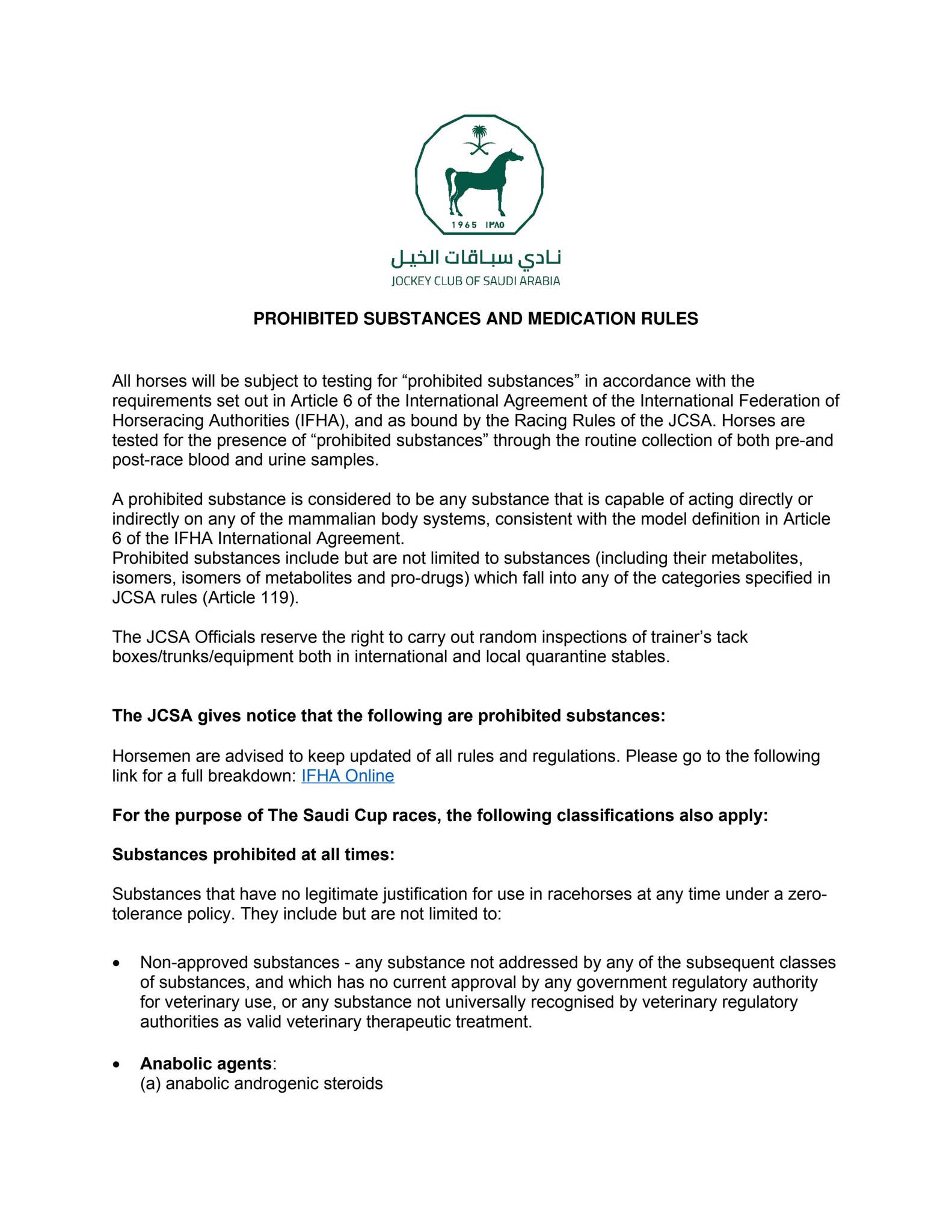 JCSA 2025 - Medication, Testing & Safety by equestrian-jcsa - Issuu