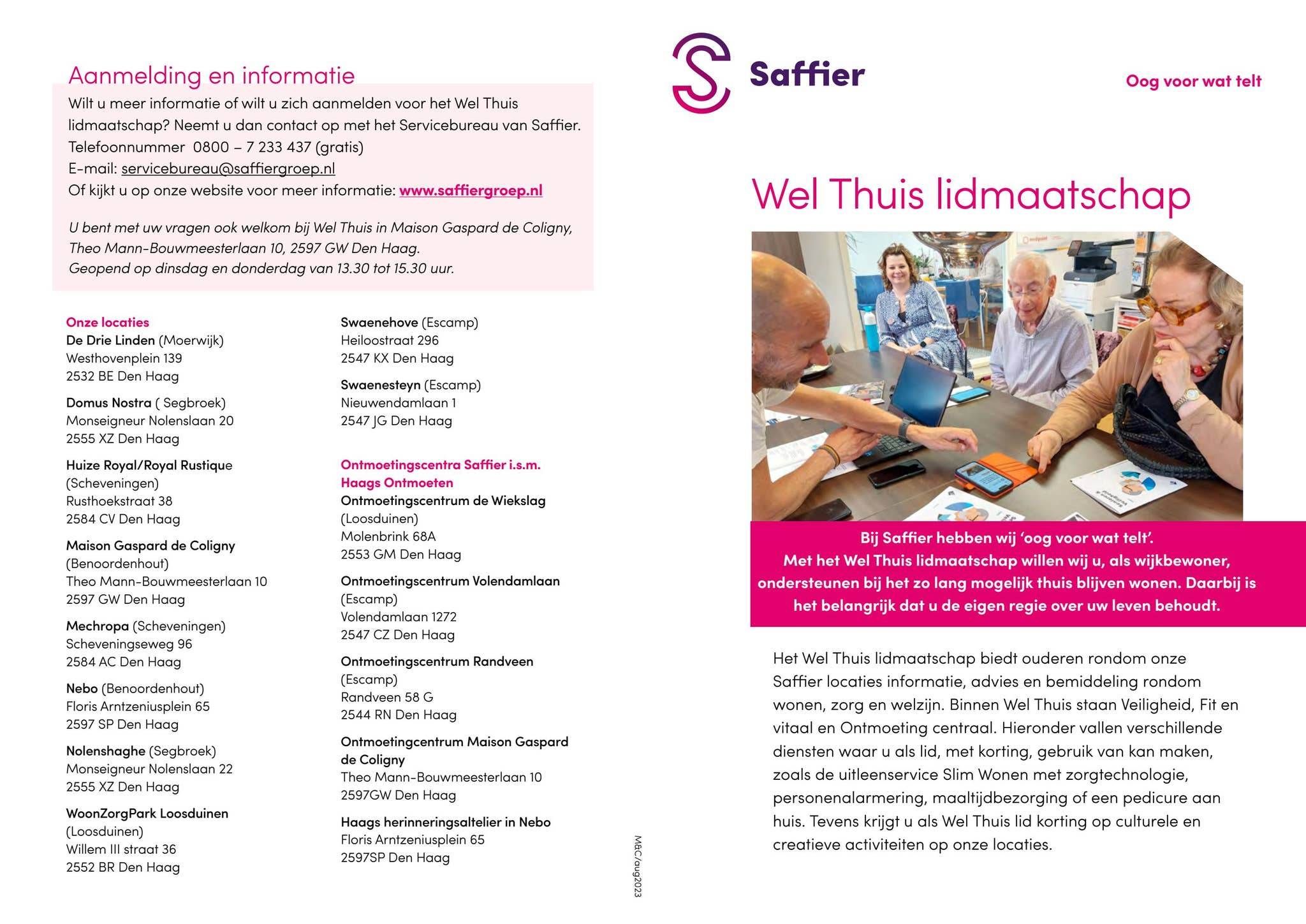 Wel Thuis - Lidmaatschap - informatiefolder - 2024 by Saffier | Oog ...