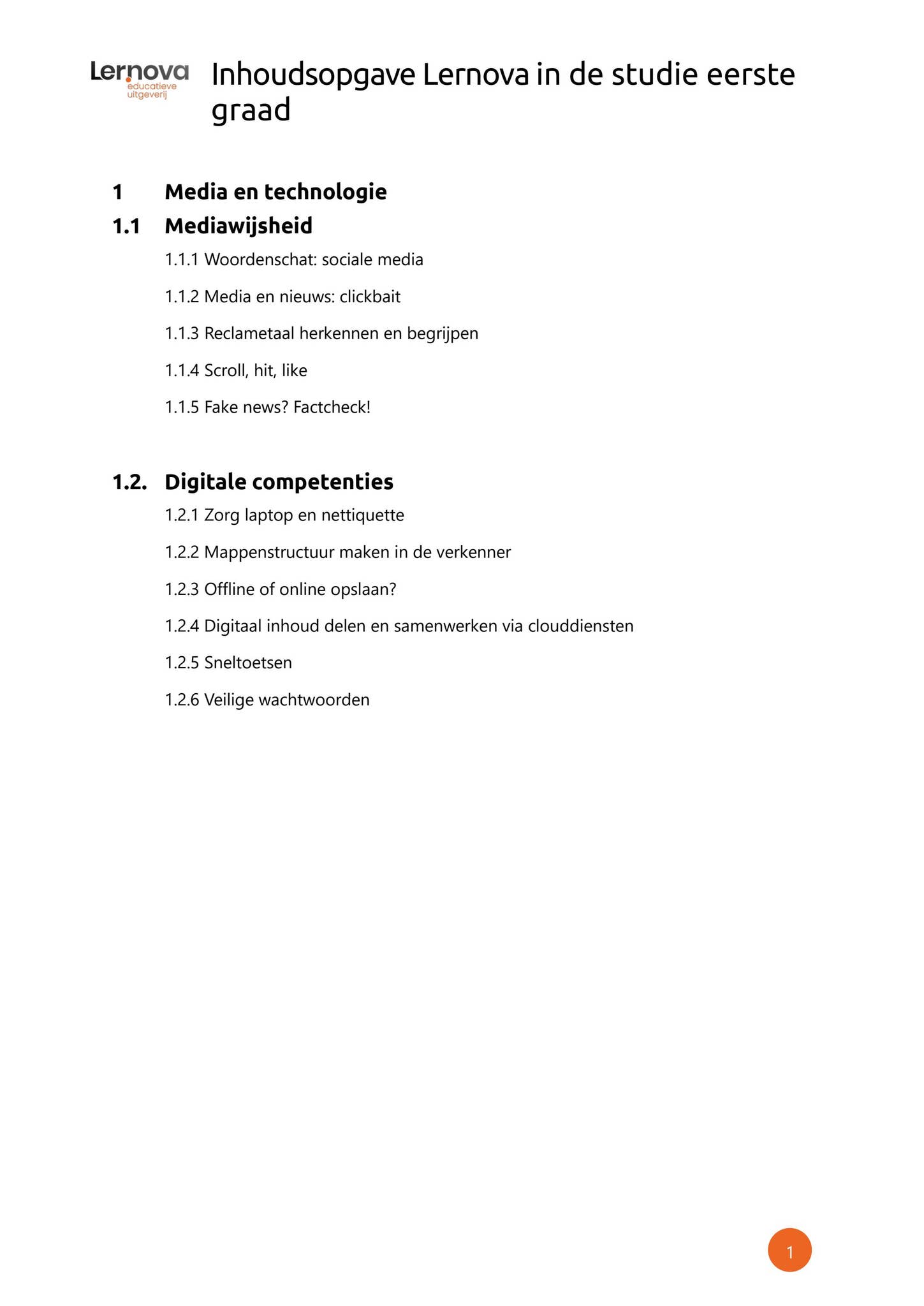 Inhoud Lernova in de studie eerste graad by Lernova - Issuu