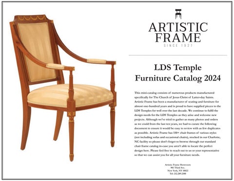 LDS Temple Furniture Catalog '24 by artisticframe - Issuu