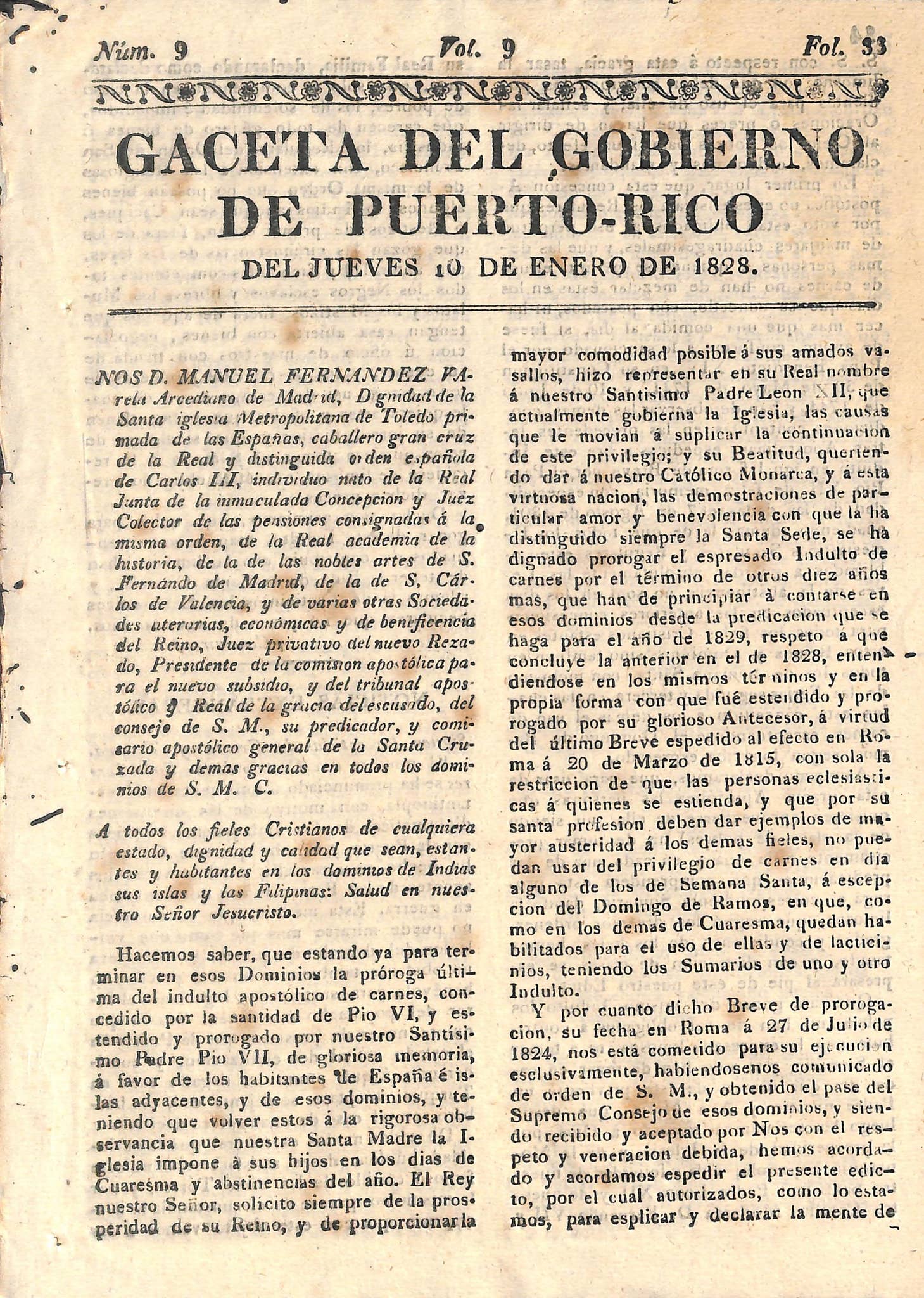 Gaceta de Puerto Rico (10 ene. 1828) by La Colección Puertorriqueña - Issuu