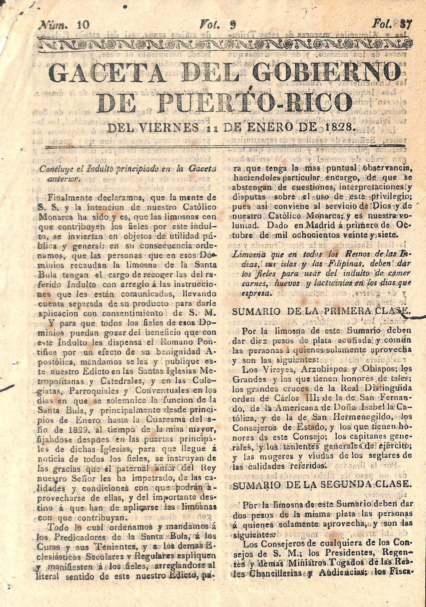 Gaceta de Puerto Rico (11 ene. 1828) by La Colección Puertorriqueña - Issuu
