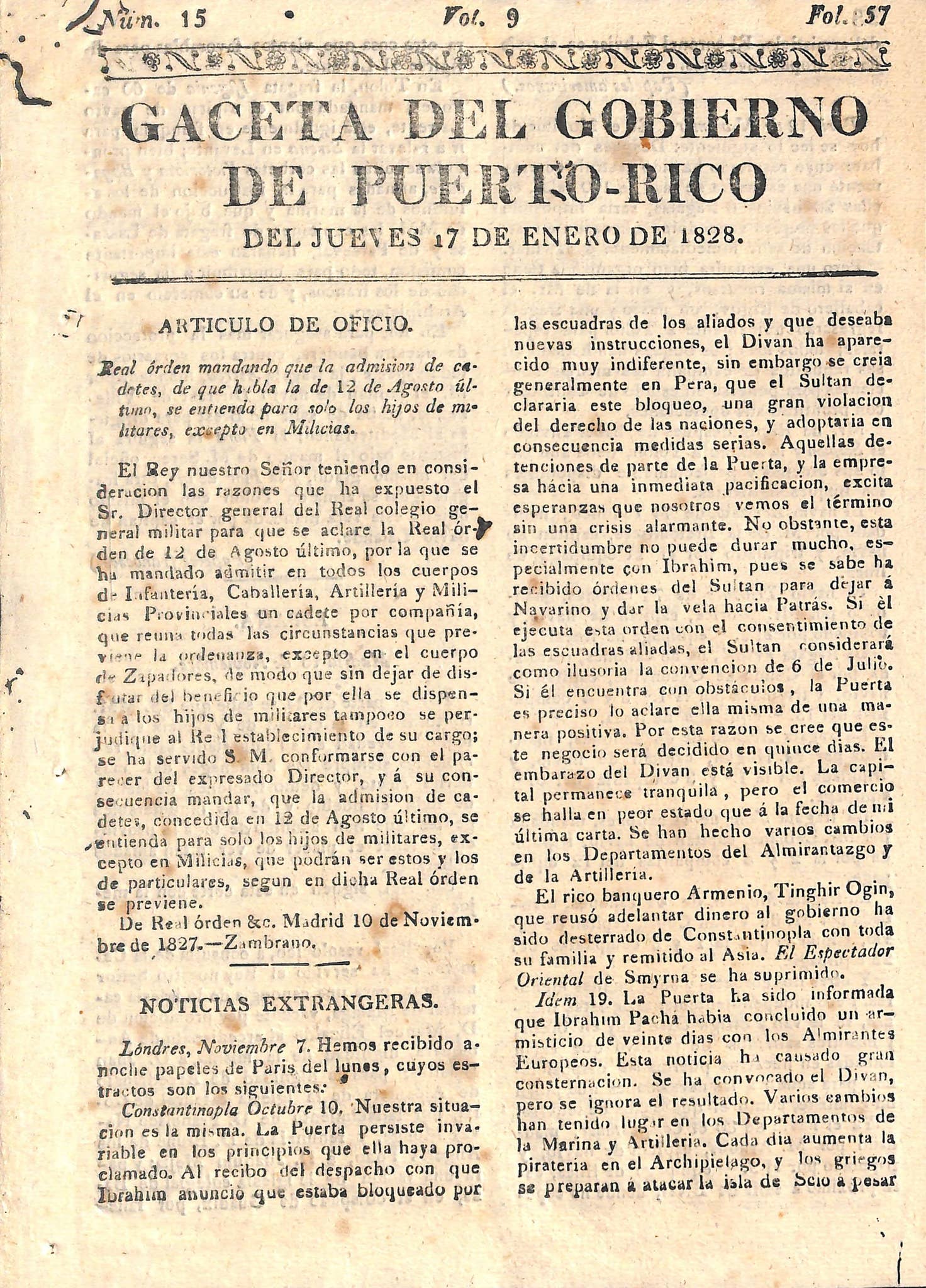 Gaceta de Puerto Rico (17 ene. 1828) by La Colección Puertorriqueña - Issuu