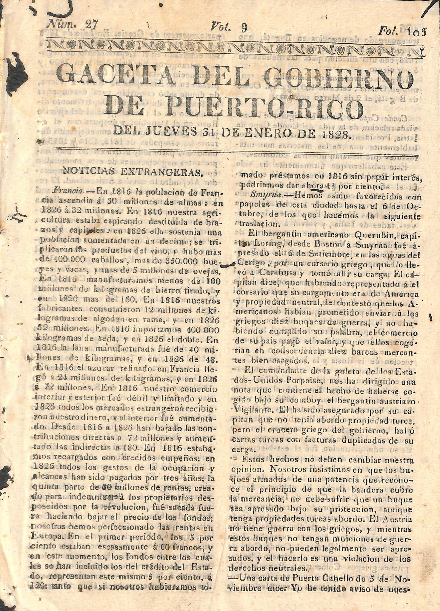 Gaceta de Puerto Rico (31 ene. 1828) by La Colección Puertorriqueña - Issuu