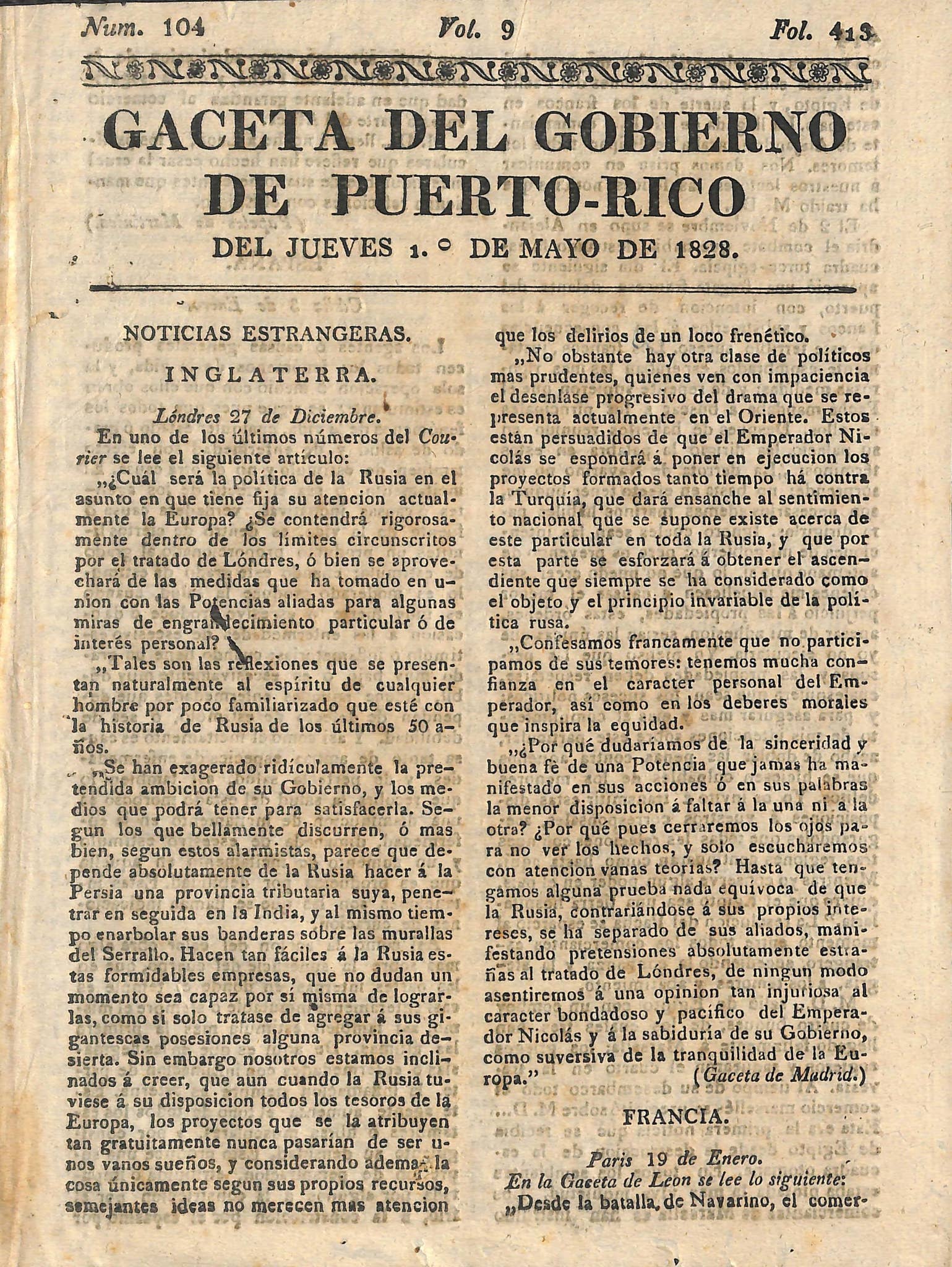 Gaceta de Puerto Rico (1 mayo 1828) by La Colección Puertorriqueña - Issuu