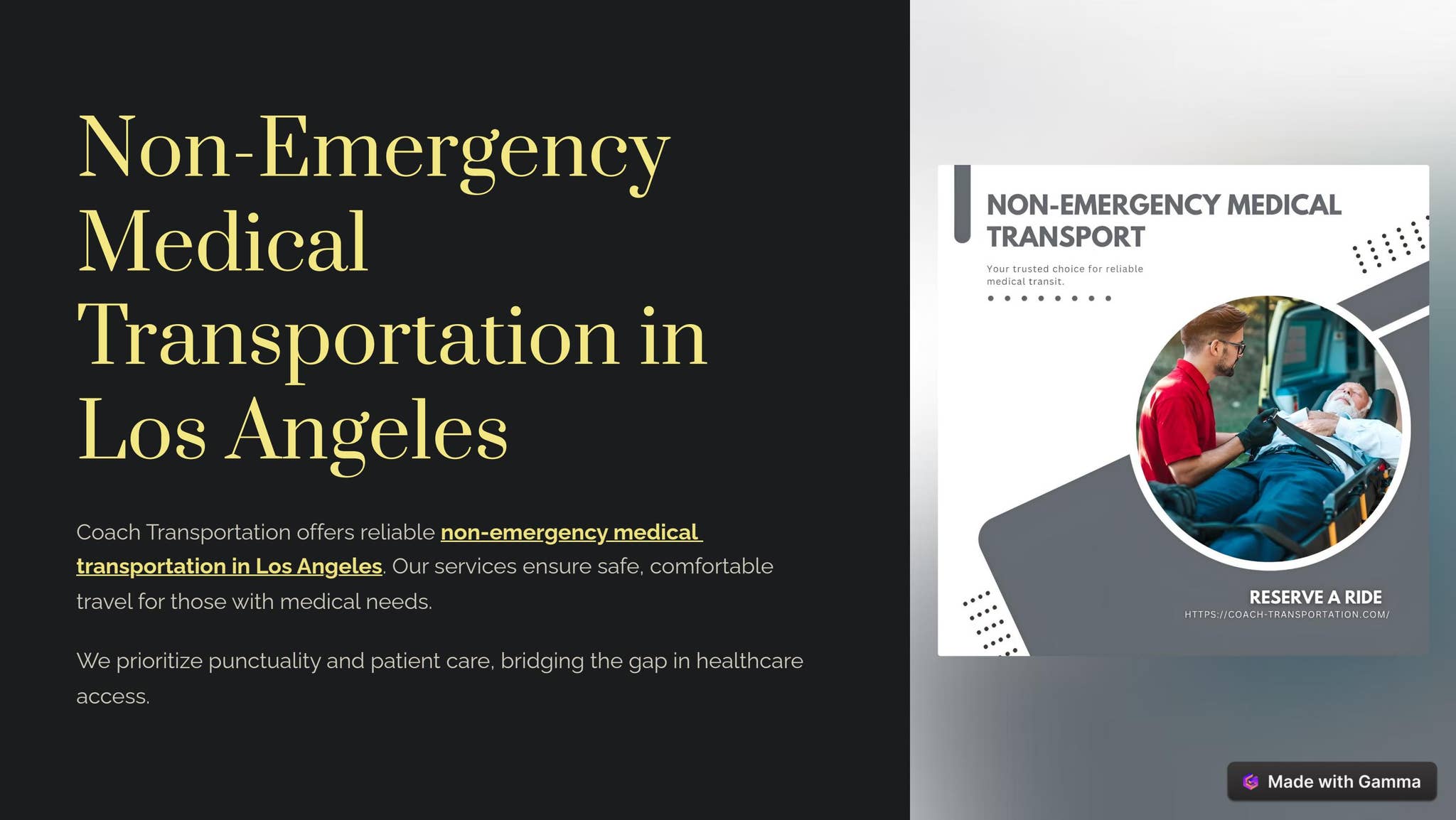 Non emergency medical transportation services Los Angeles by kalad71969 ...