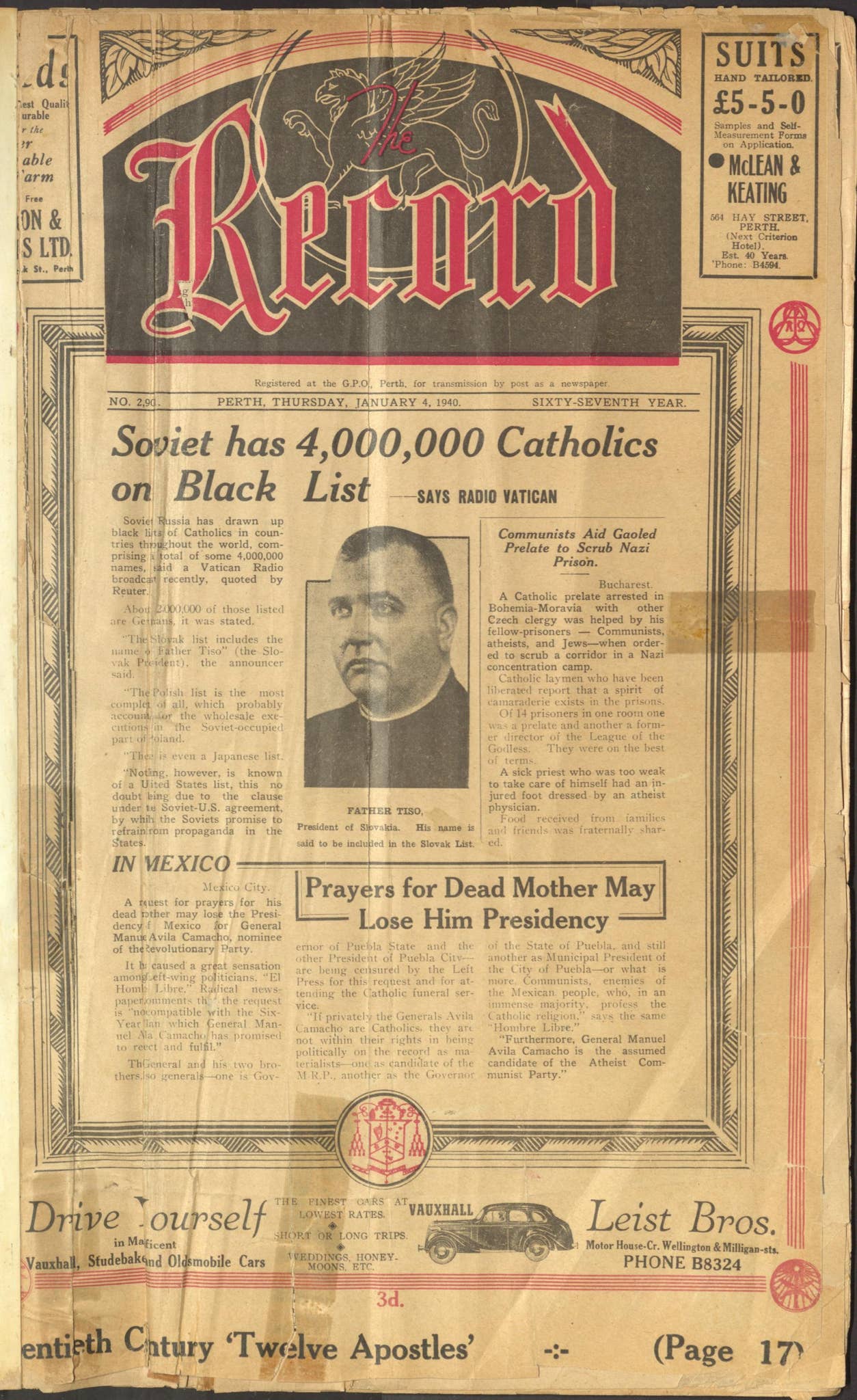 The Record Newspaper 04 January 1940 by The Record - Issuu