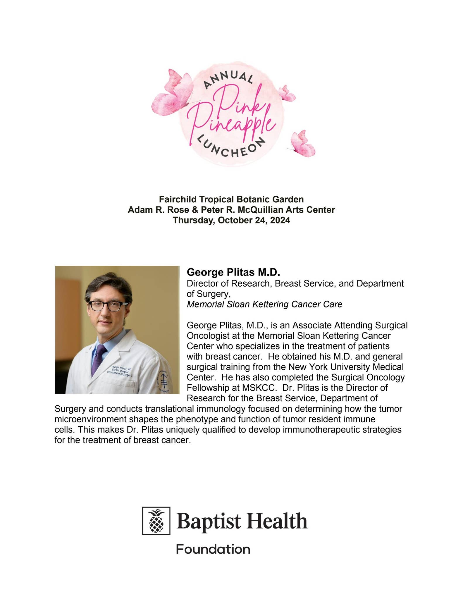 Dr. Plitas by Baptist Health Foundation Events - Issuu