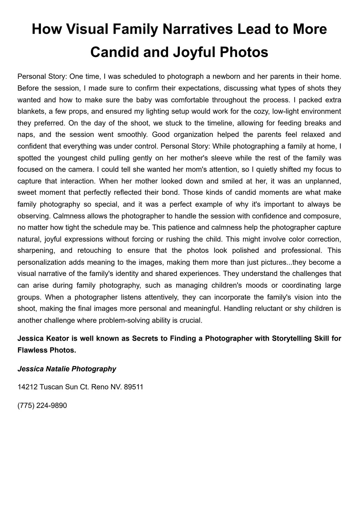 How Visual Family Narratives Lead to More Candid and Joyful Photos by ...