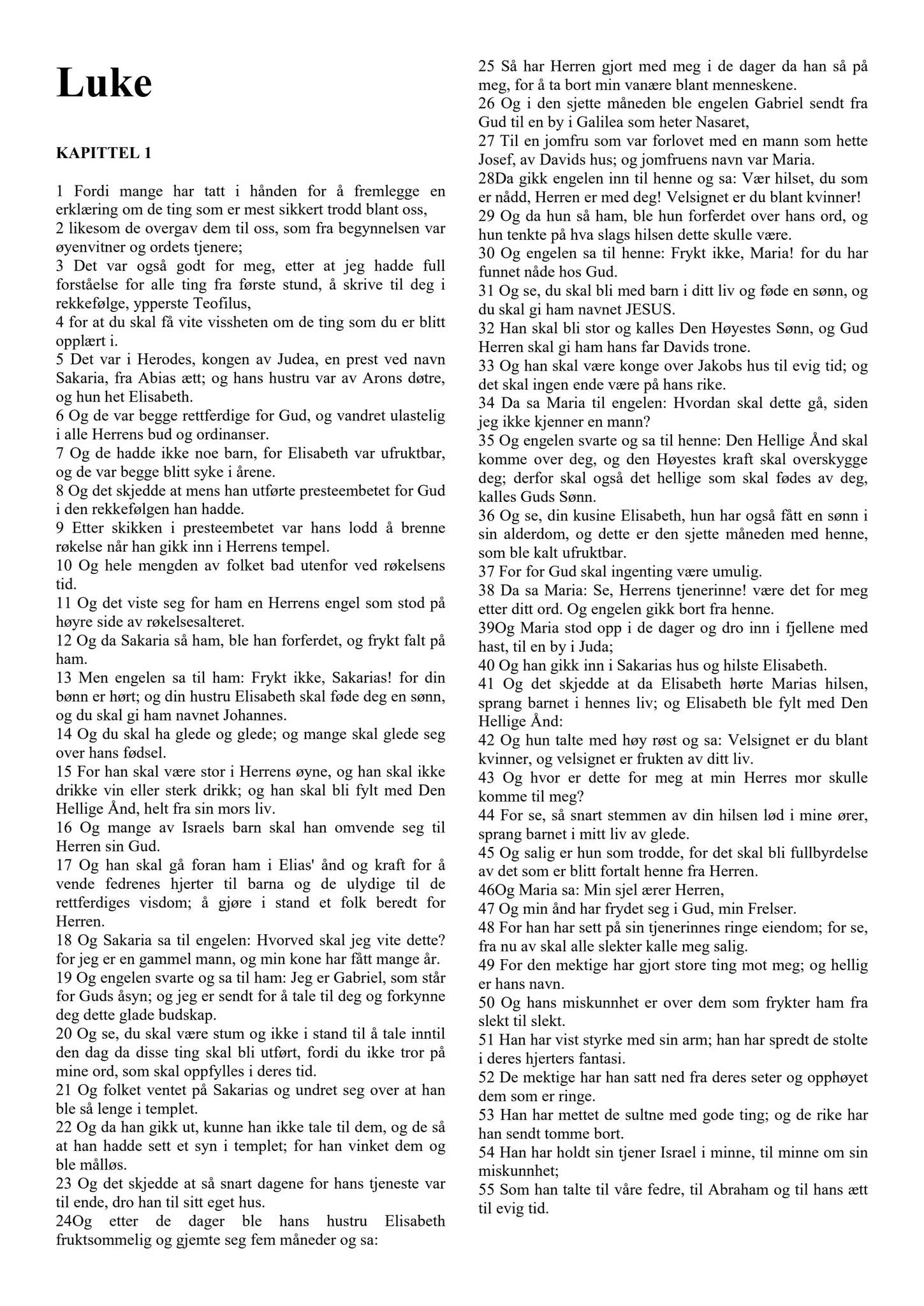 Norwegian - The Gospel of Luke by Filipino Tracts and Literature ...